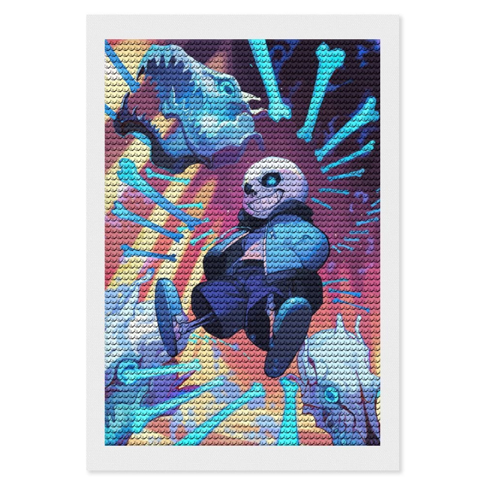 Undertale Sans Diamond Art Kits for Adults Kids,DIY 5D Round Full Drill ...