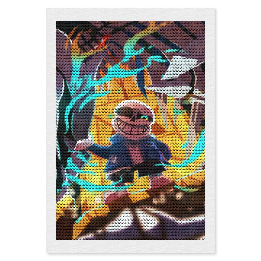 Undertale Sans Diamond Art Kits for Adults Kids,DIY 5D Round Full Drill ...