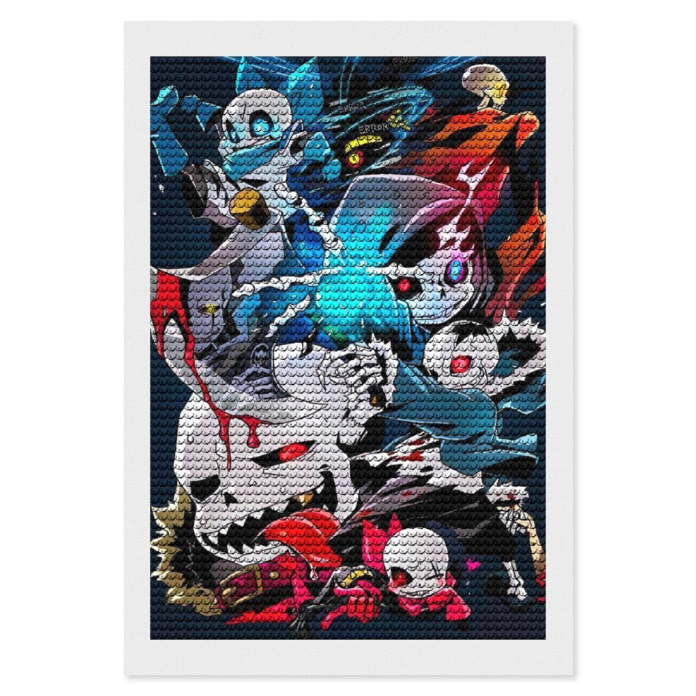 Undertale Sans Diamond Art Kits for Adults Kids,DIY 5D Round Full Drill ...