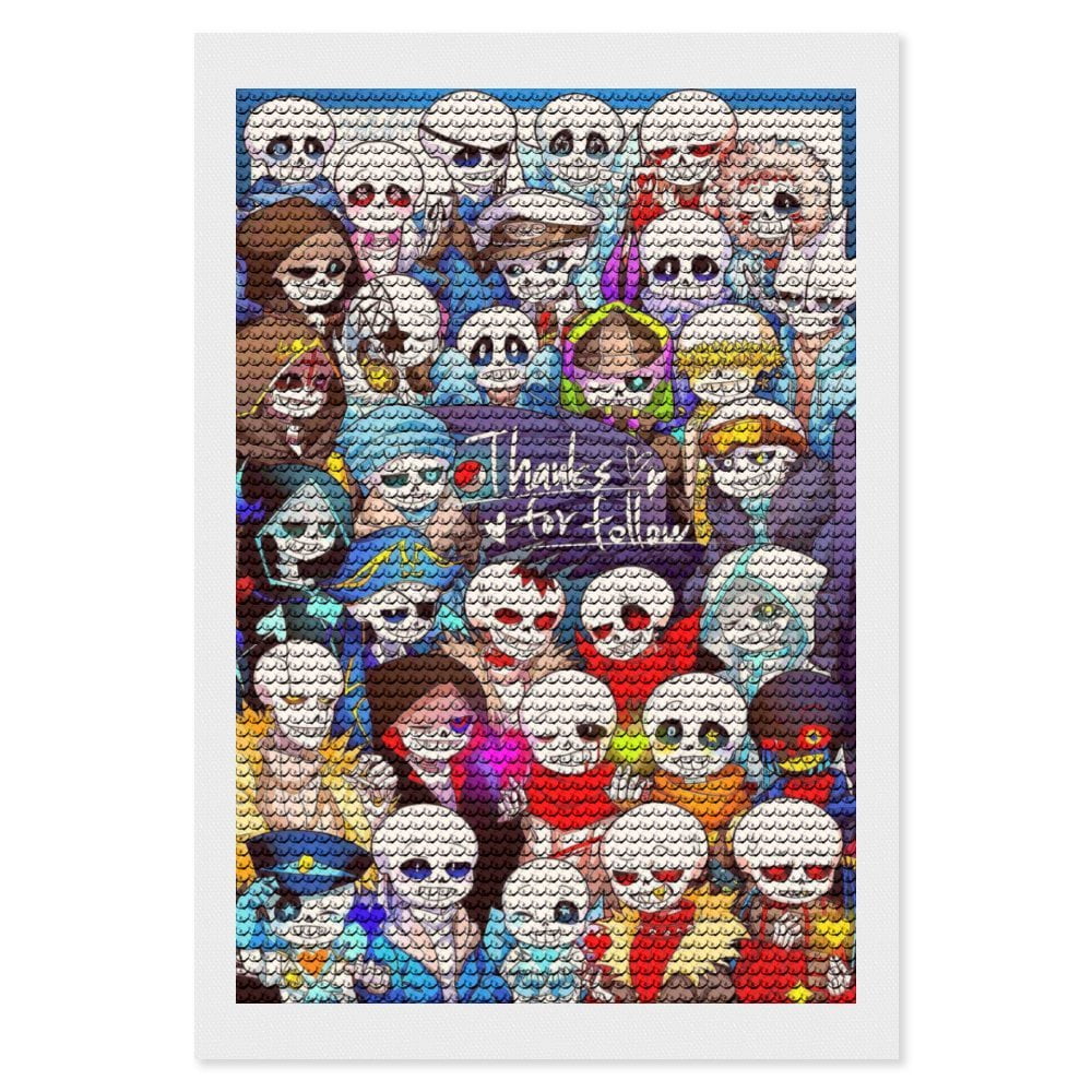 Undertale Sans Diamond Art Kits for Adults Kids,DIY 5D Round Full Drill ...