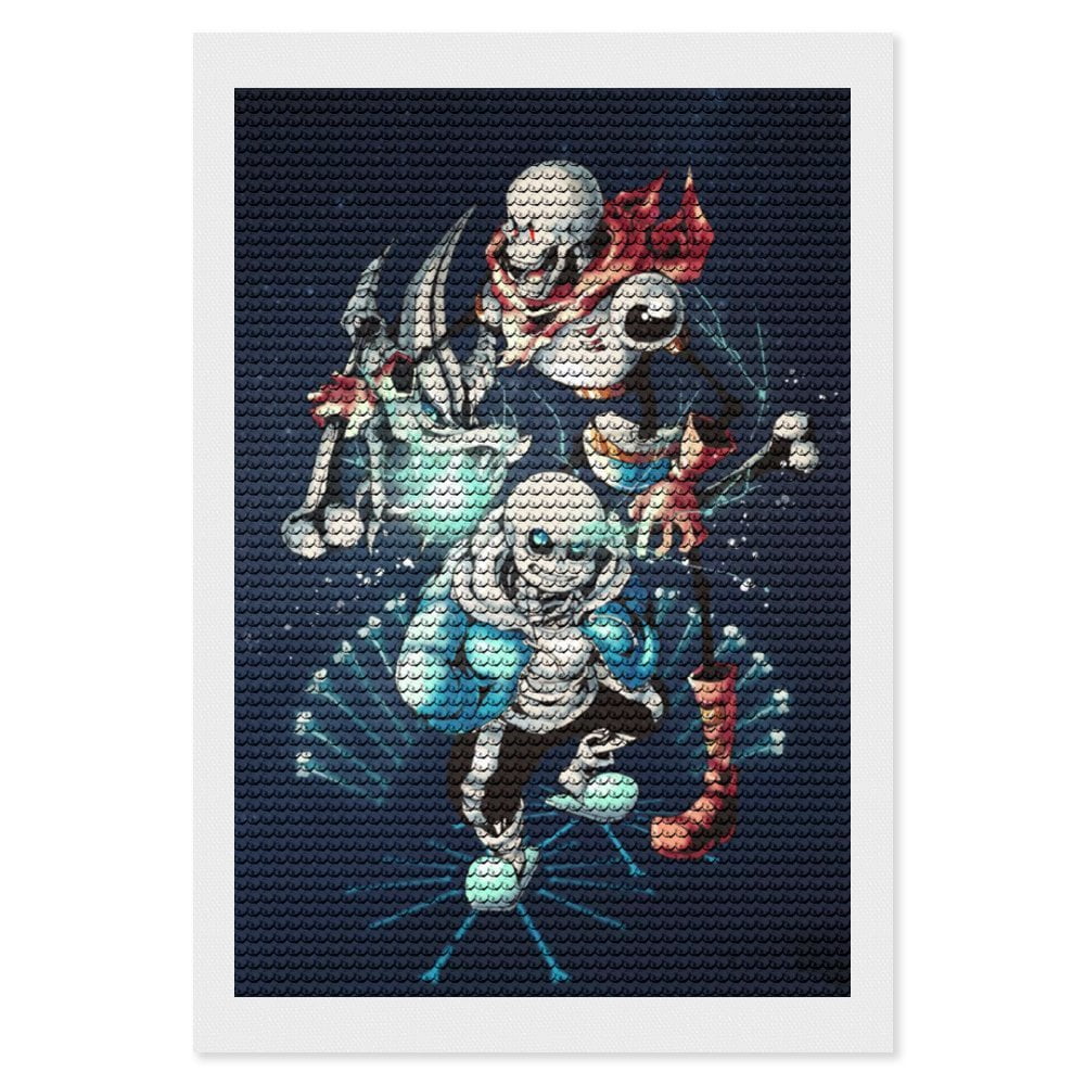 Undertale Sans Diamond Art Kits for Adults Kids,DIY 5D Round Full Drill ...