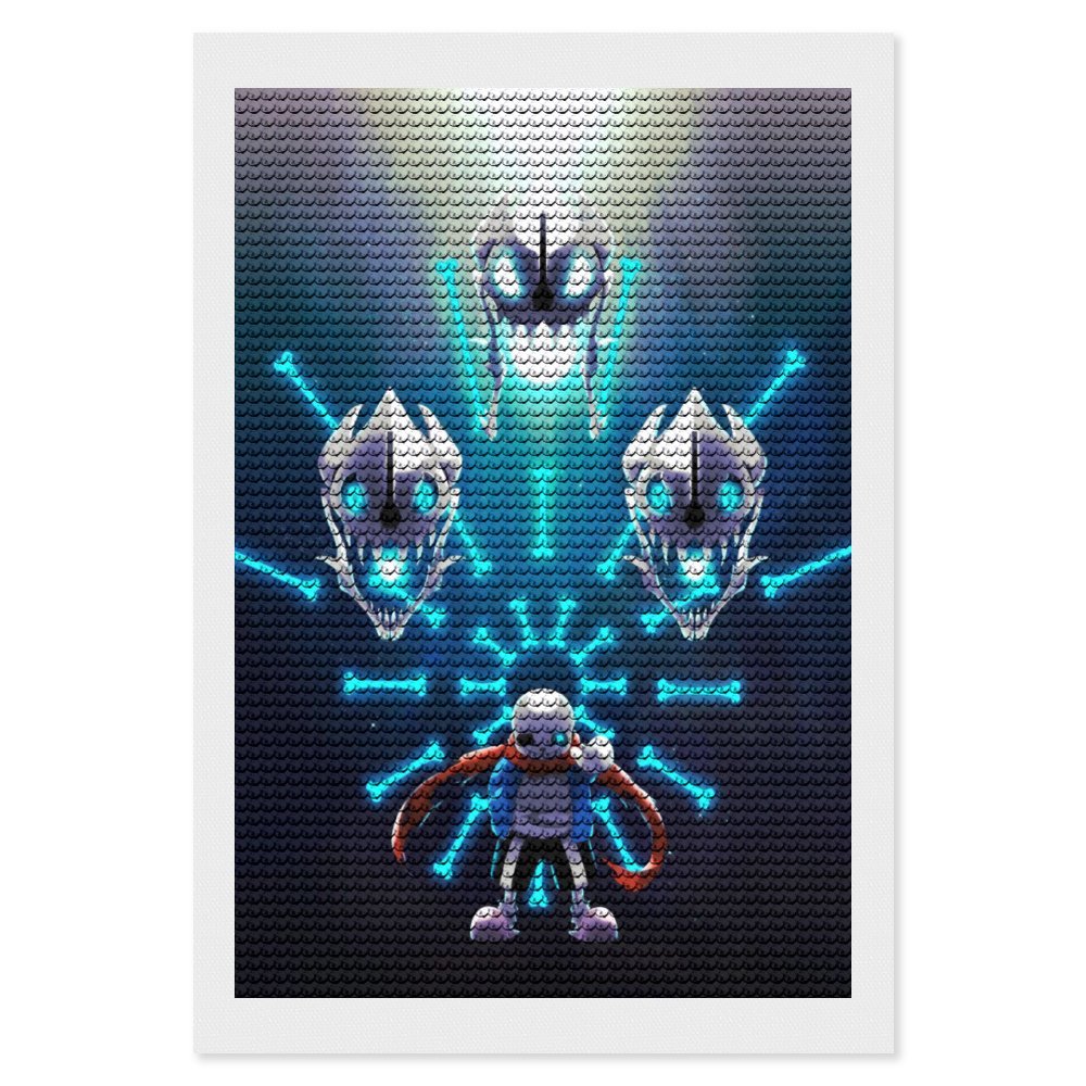 Undertale Sans Diamond Art Kits for Adults Kids,DIY 5D Round Full Drill ...