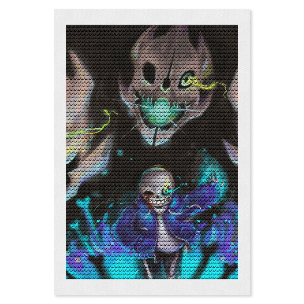 Undertale Sans Diamond Art Kits for Adults Kids,DIY 5D Round Full Drill ...