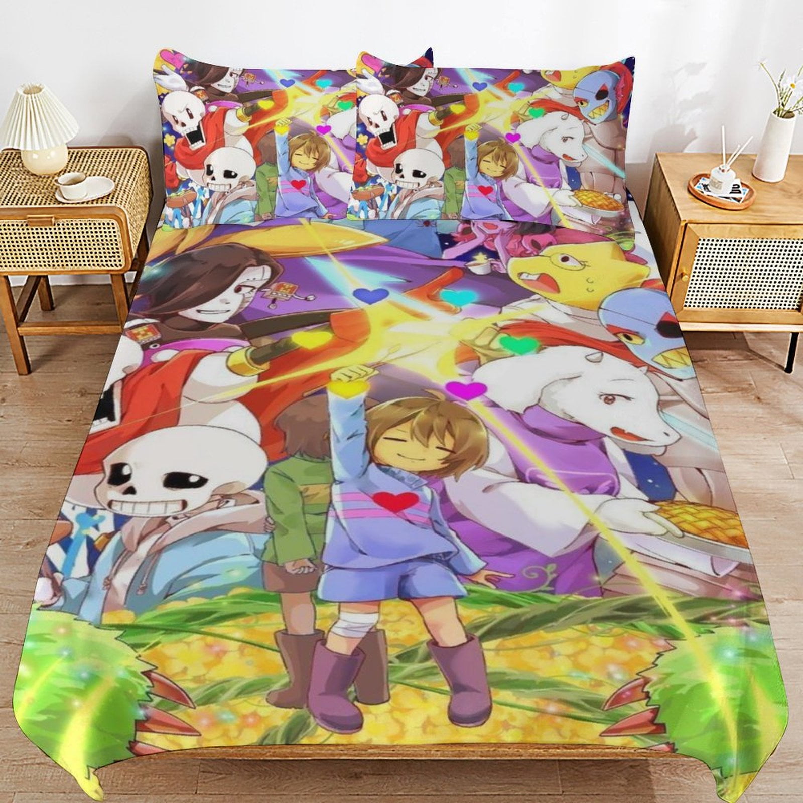 Undertale Sans Duvet Cover 3 Piece Bedding Set,Teen Comforter Cover Set ...
