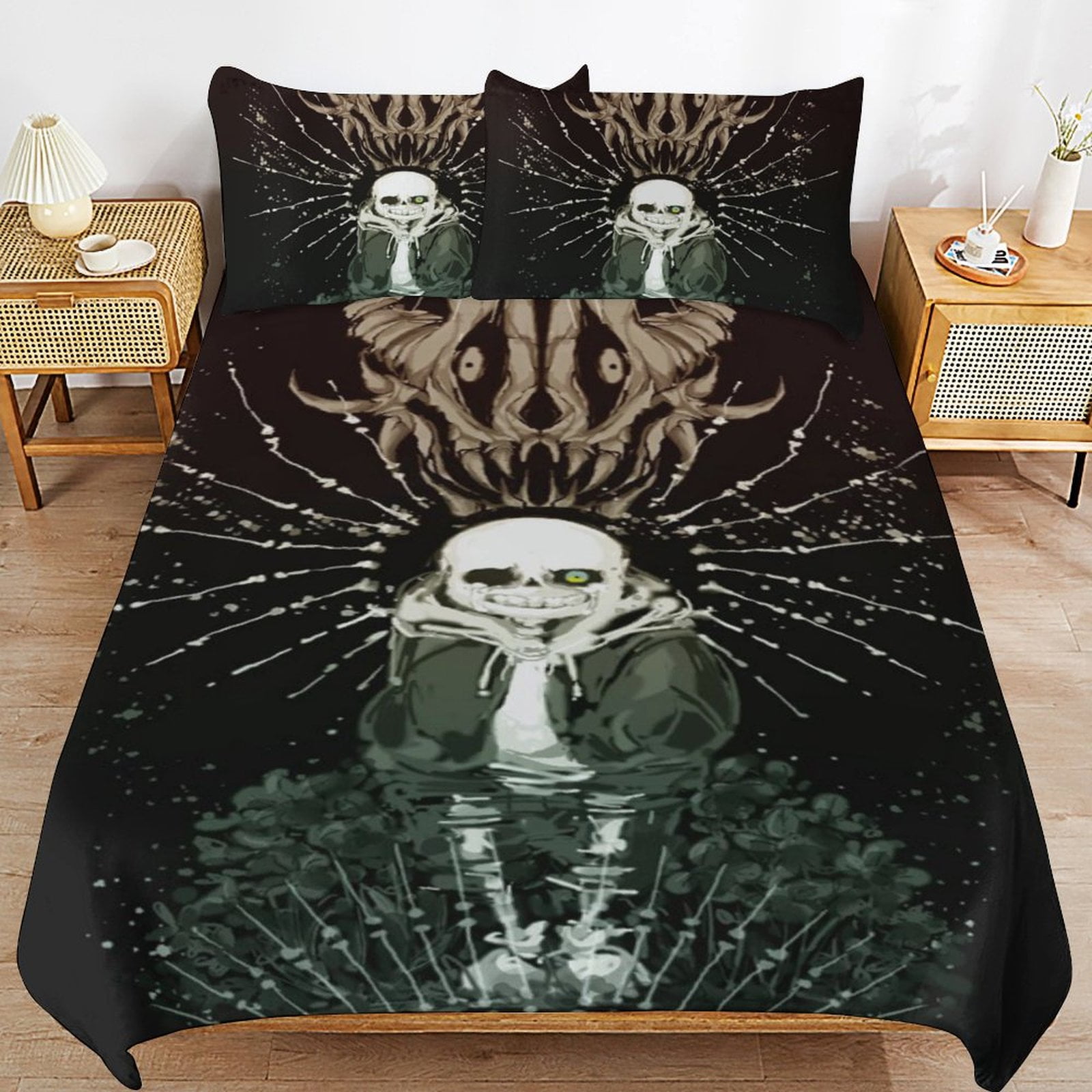 Undertale Sans Duvet Cover 3 Piece Bedding Set,Teen Comforter Cover Set ...