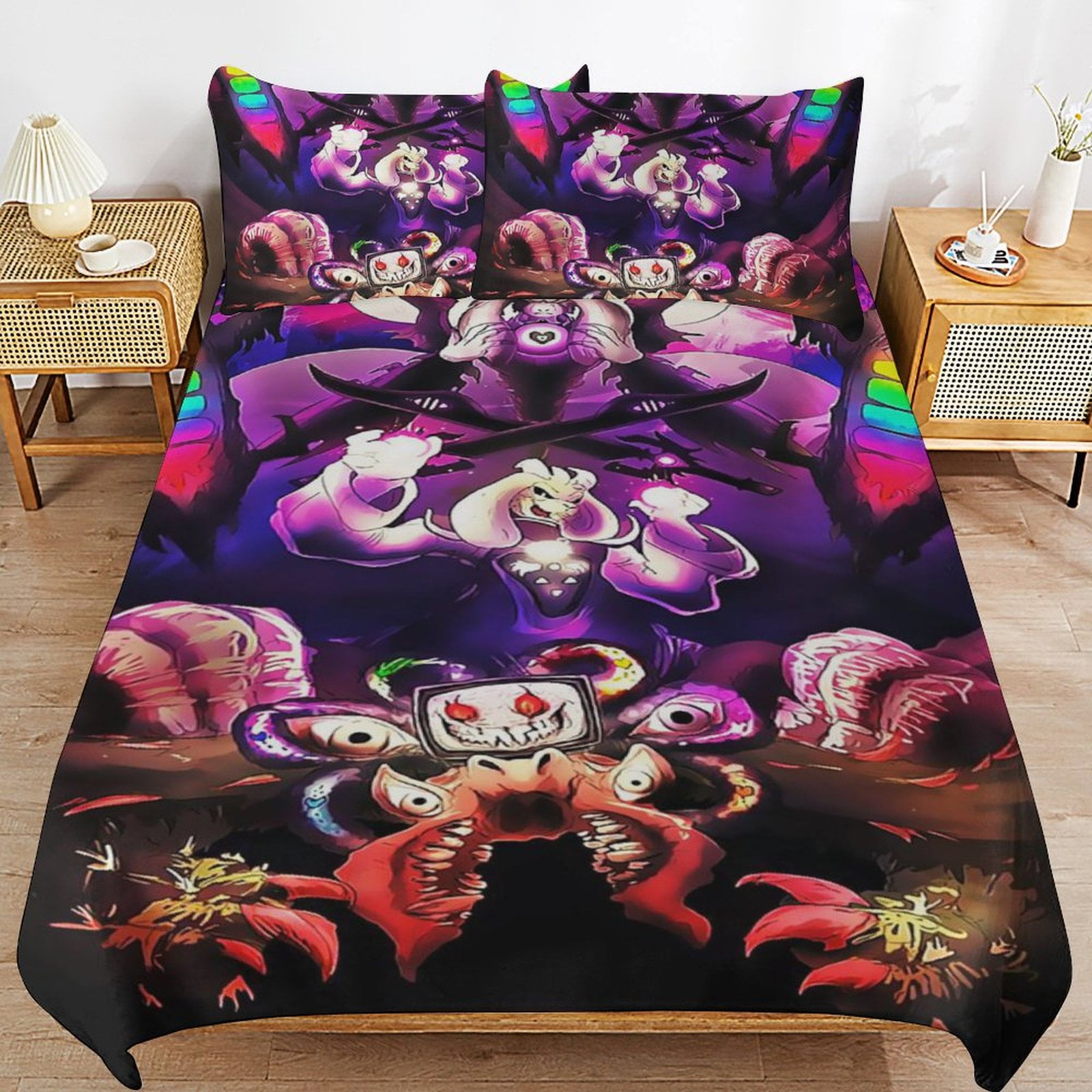 Undertale Sans Duvet Cover 3 Piece Bedding Set,Teen Comforter Cover Set ...
