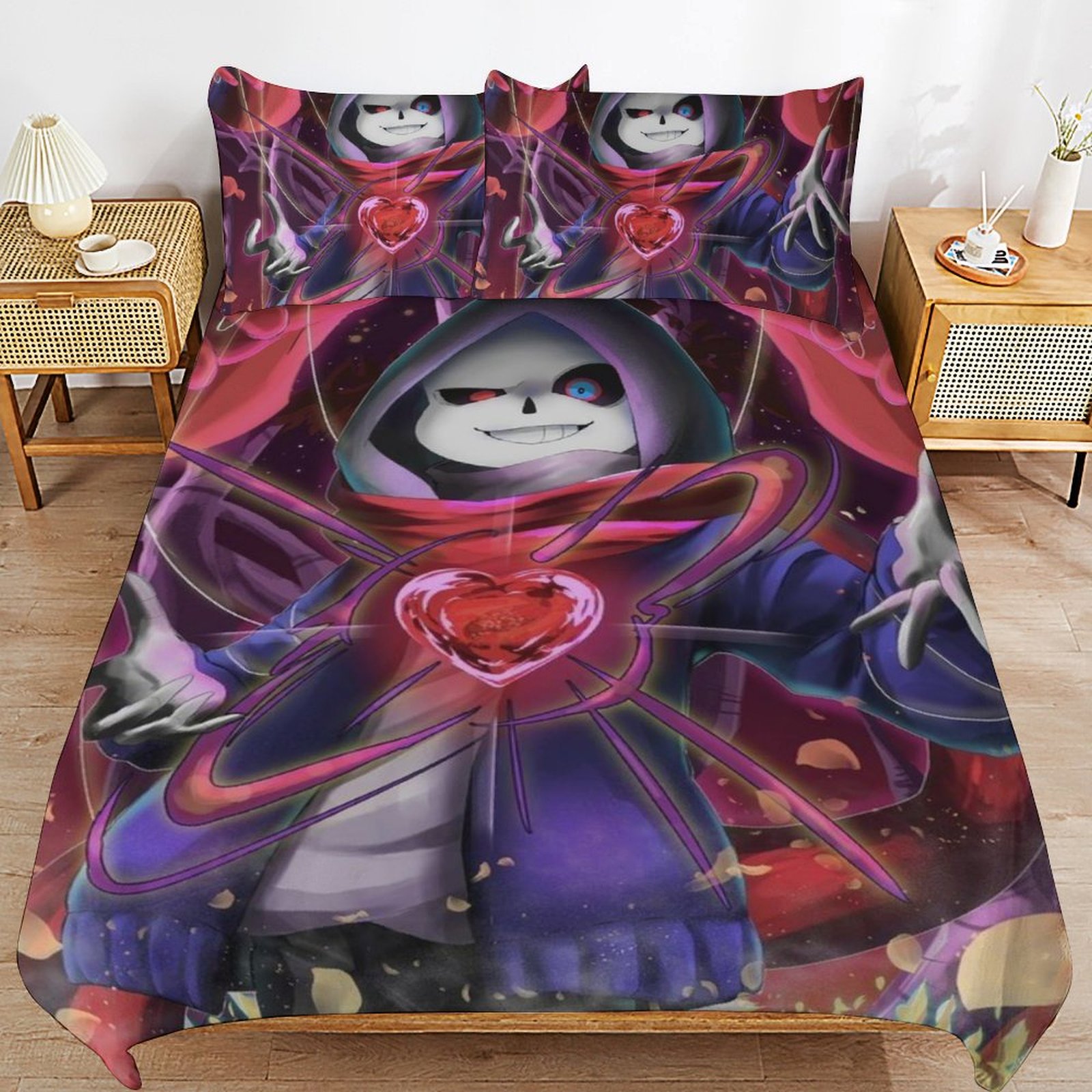 Undertale Sans Duvet Cover 3 Piece Bedding Set,Teen Comforter Cover Set ...