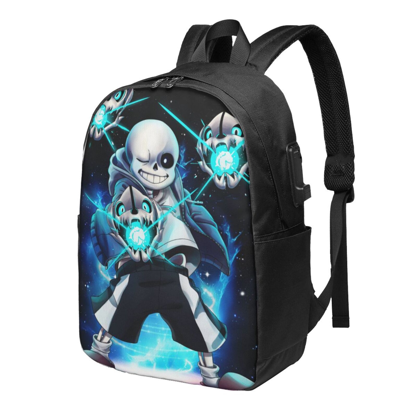 Undertale Sans Laptop Backpack With Usb Charging Port 17 Inch Daypack ...