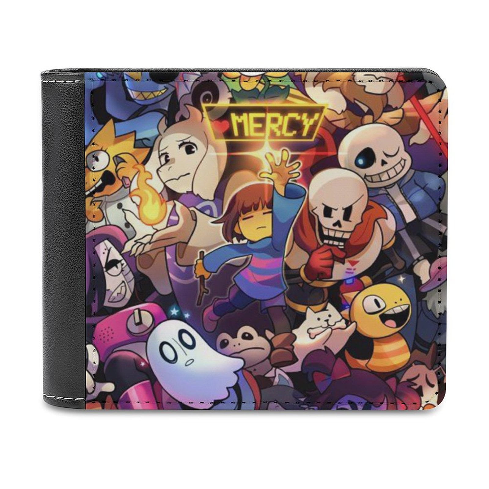 Undertale Sans Leather Wallet Slim Card Wallet Bifold RFID Blocking ...