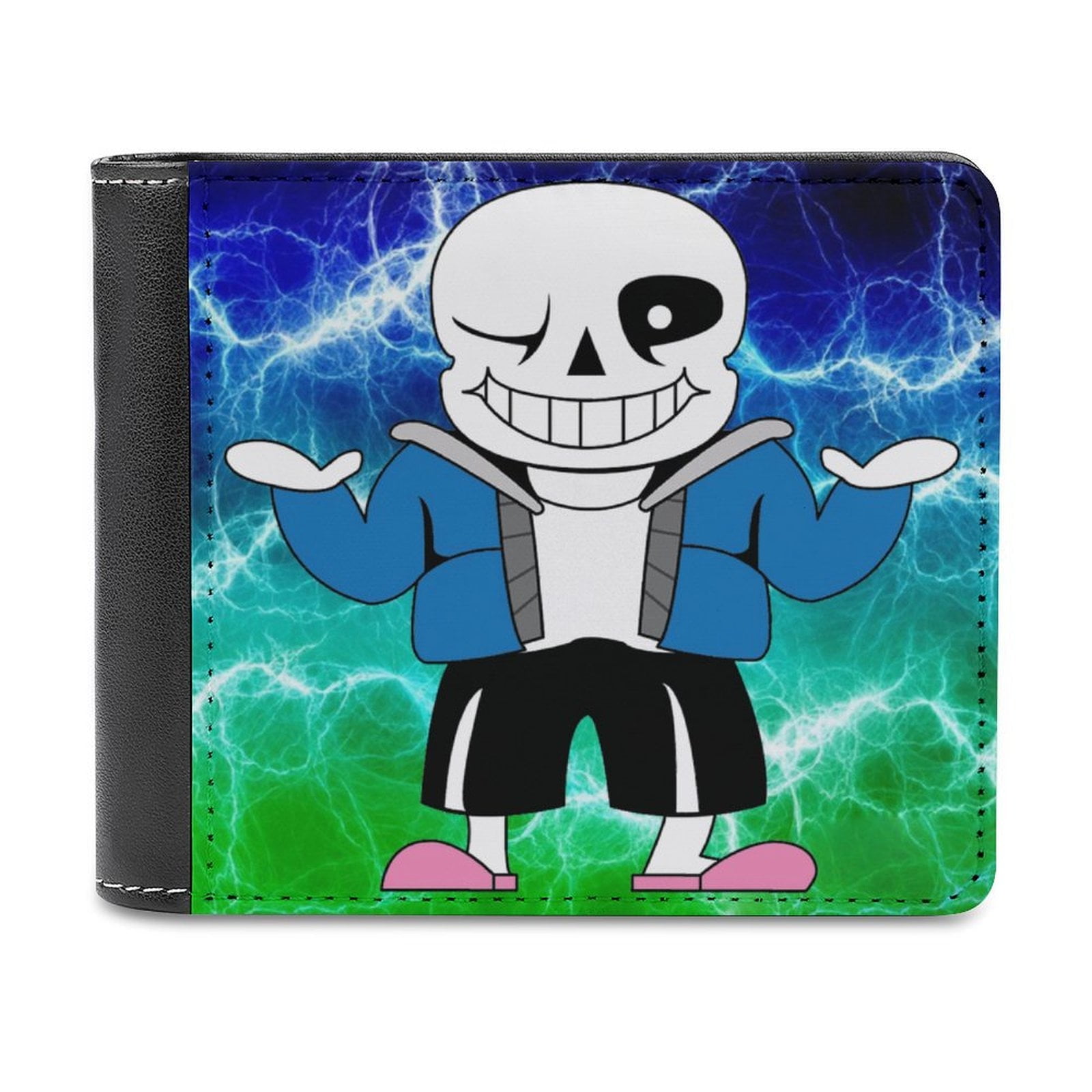Undertale Sans Leather Wallet Slim Card Wallet Bifold RFID Blocking ...
