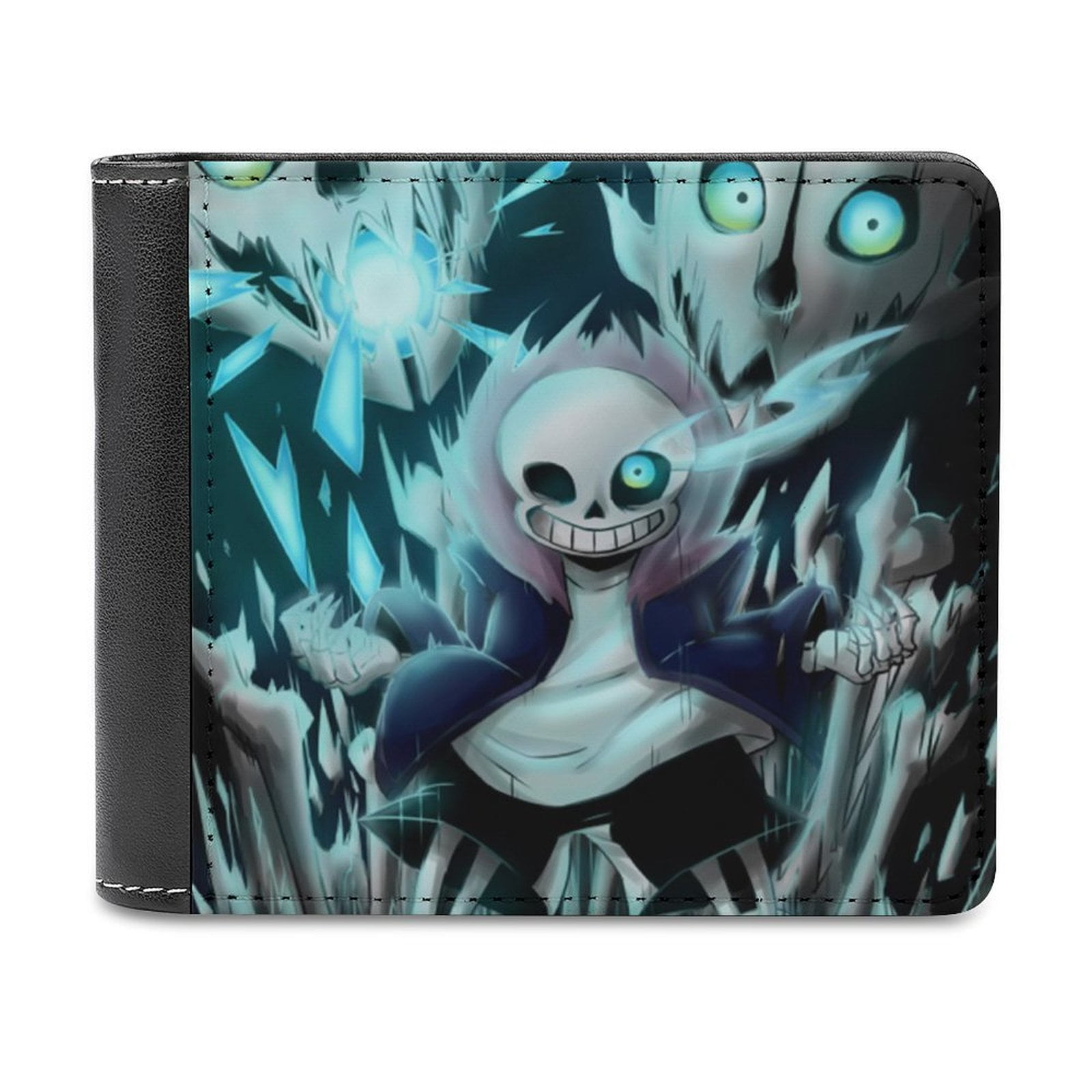 Undertale Sans Leather Wallet Slim Card Wallet Bifold RFID Blocking ...