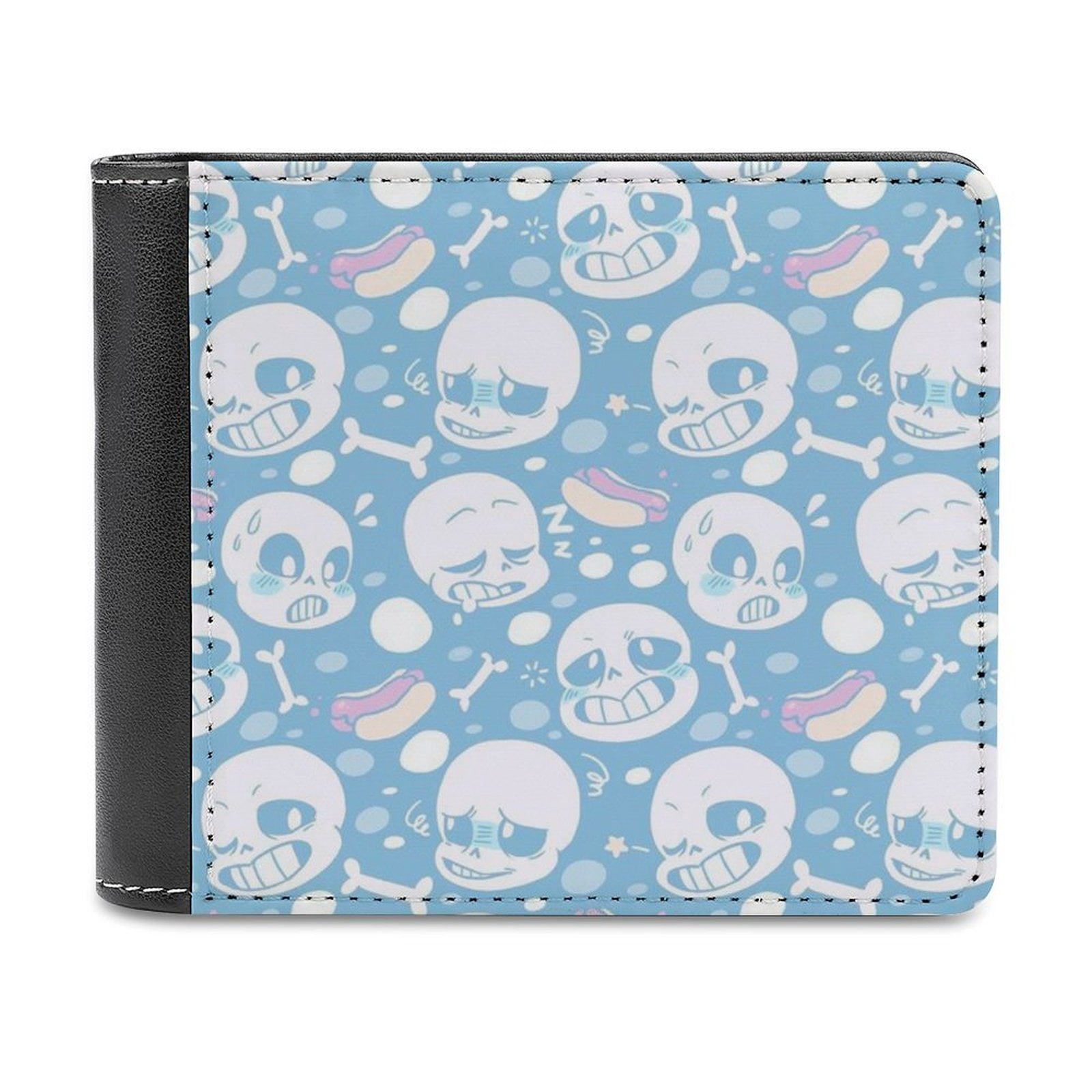 Undertale Sans Leather Wallet Slim Card Wallet Bifold RFID Blocking ...
