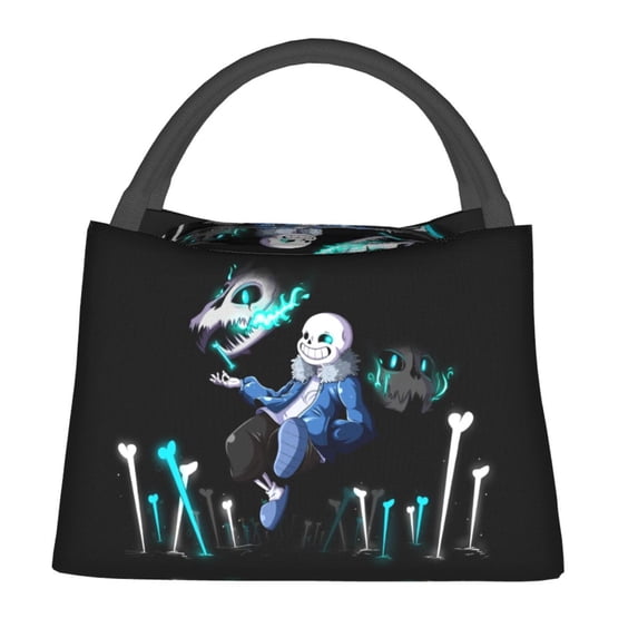 Undertale Sans Lunch Bag Portable Reusable Tote Bag Lunch Box Insulated ...