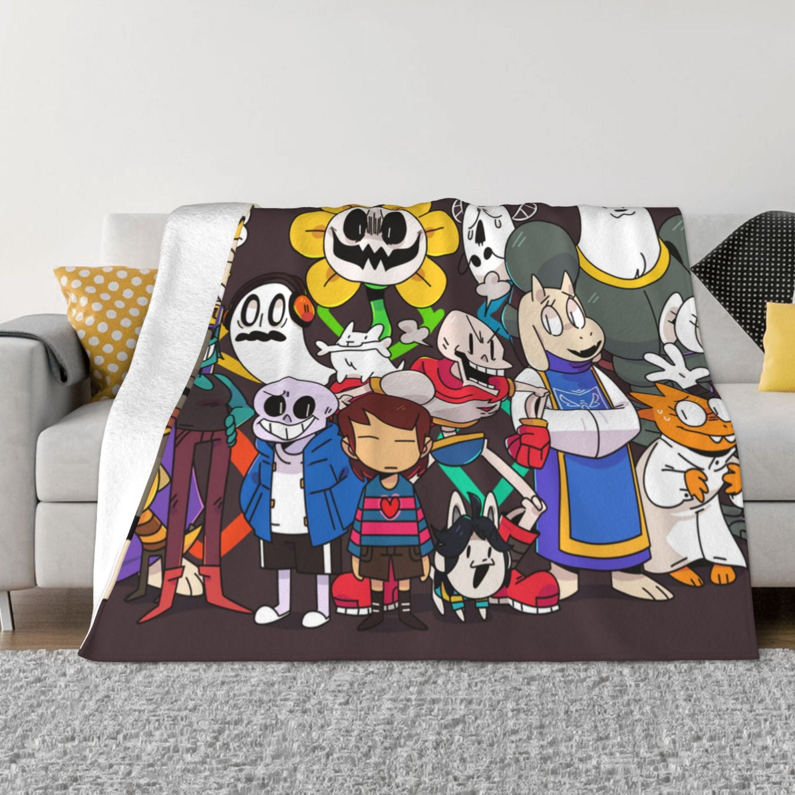 Undertale Sans Papyrus Frisk Blanket Cozy Ultra-Soft Micro Flannel ...