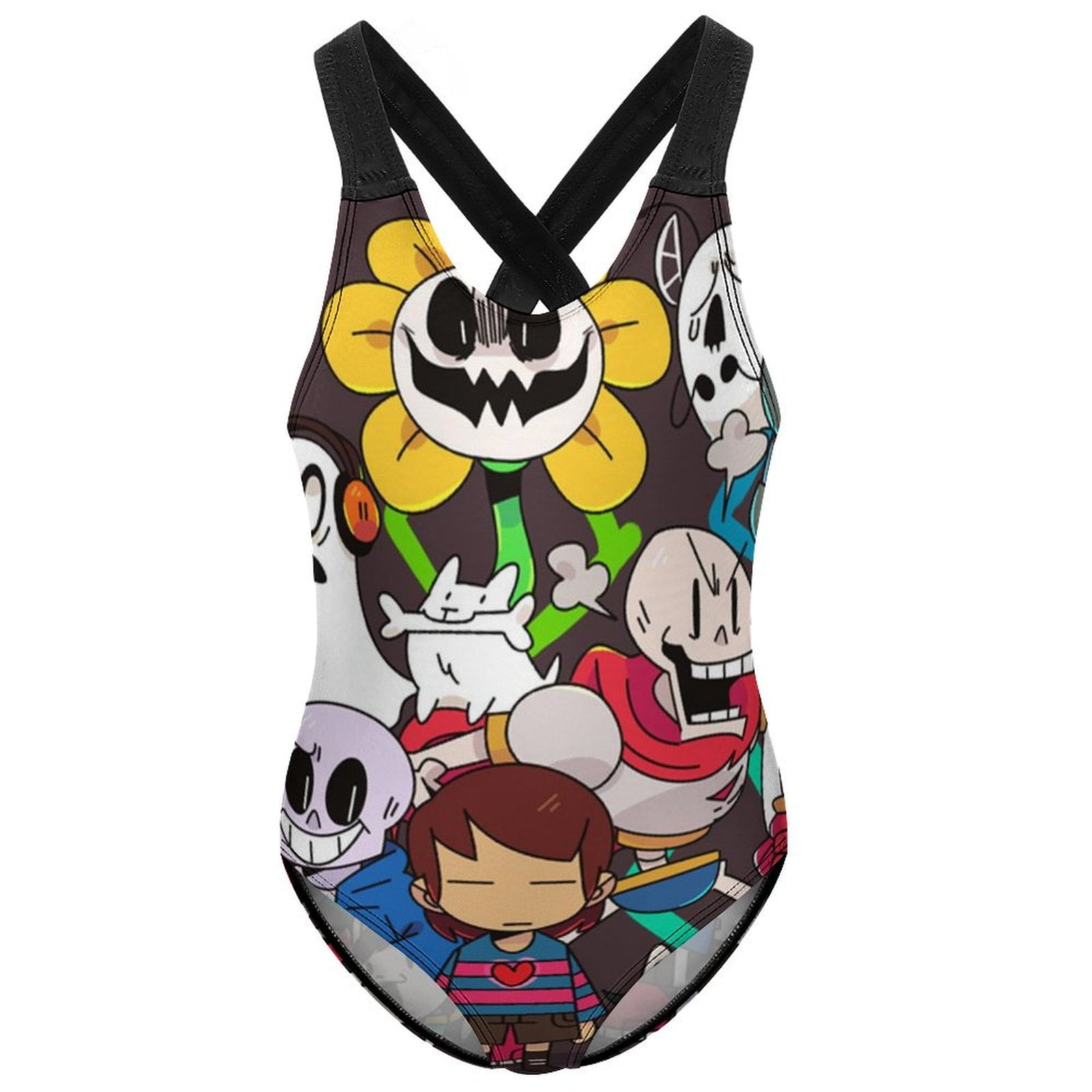 Undertale Sans Papyrus Frisk Children's One-piece Swimsuit Summer Girl ...