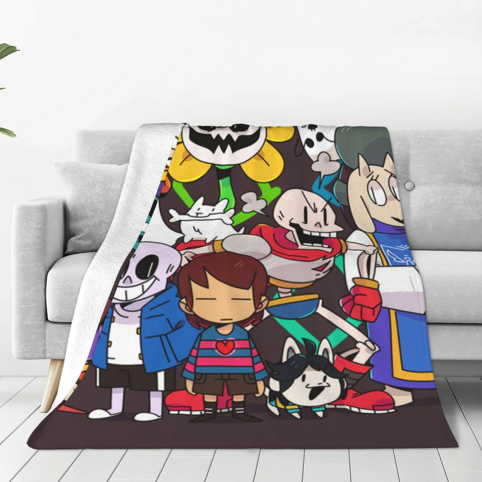 Undertale Sans Papyrus Frisk Flannel Blanket Cozy Ultra-Soft Micro ...