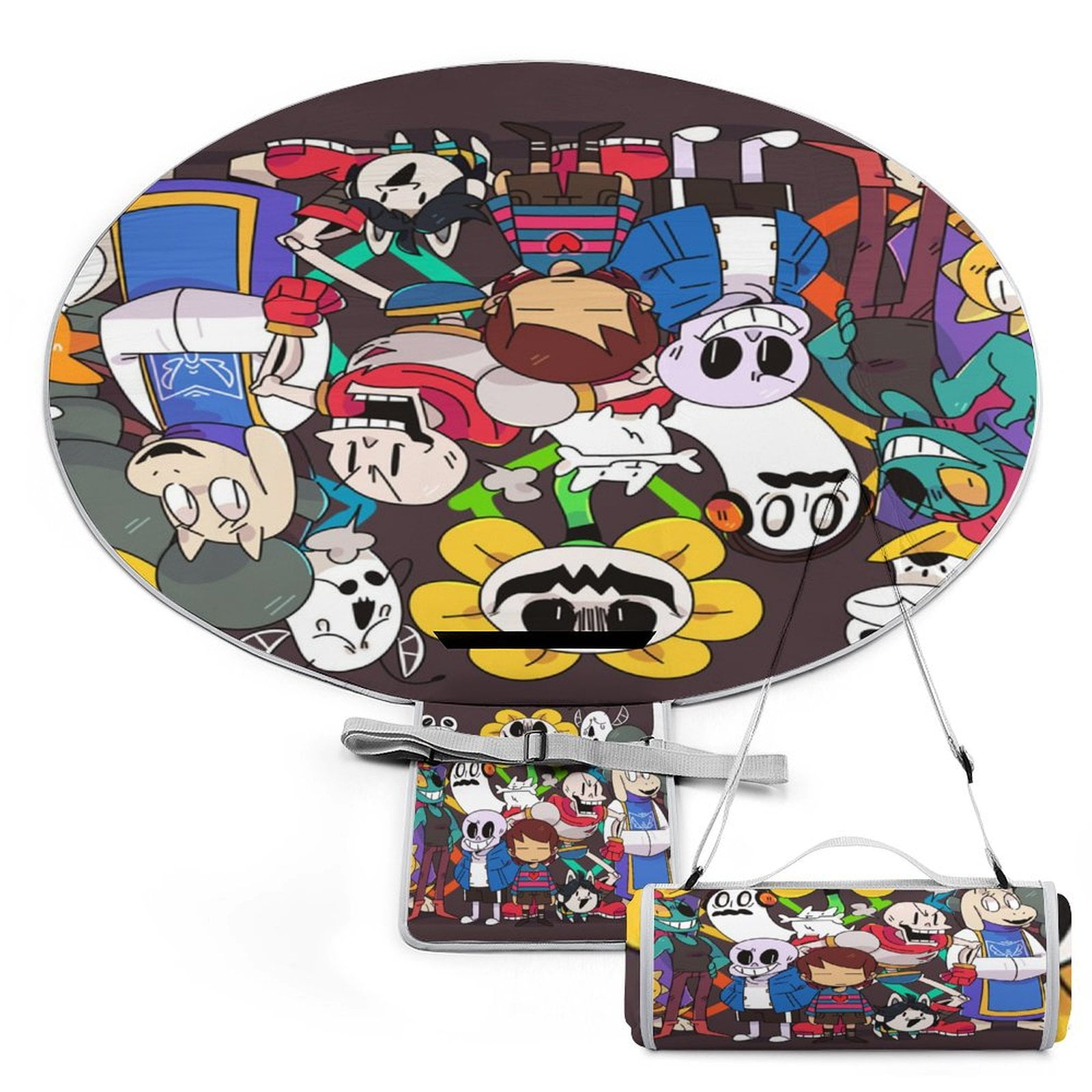Undertale Sans Papyrus Frisk Round Picnic Mat Summer Beach Blanket ...