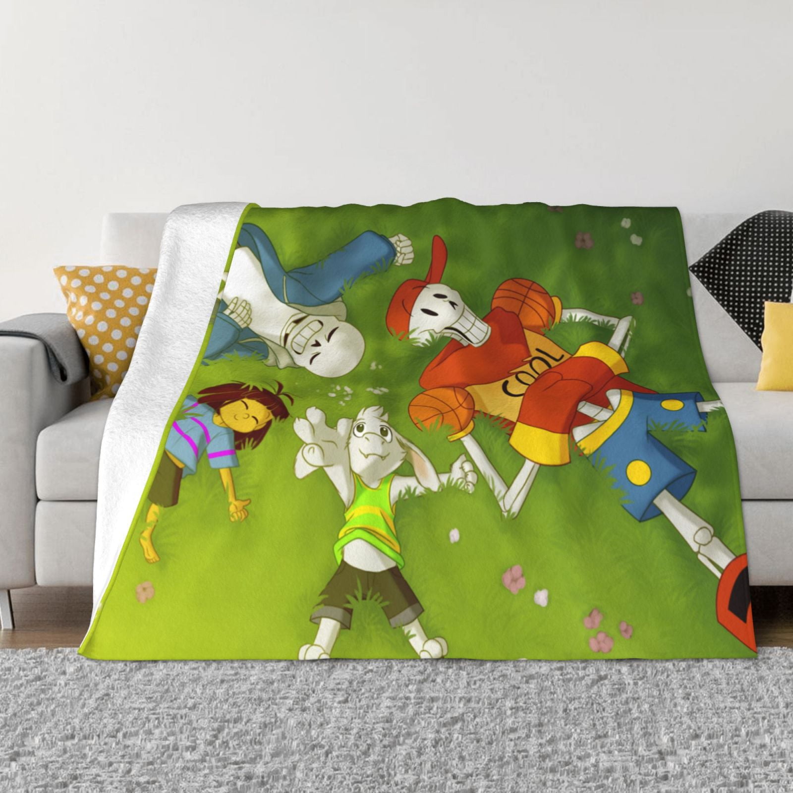 Undertale Sans Papyrus Frisk Undyne Blanket Cozy Ultra-Soft Micro ...