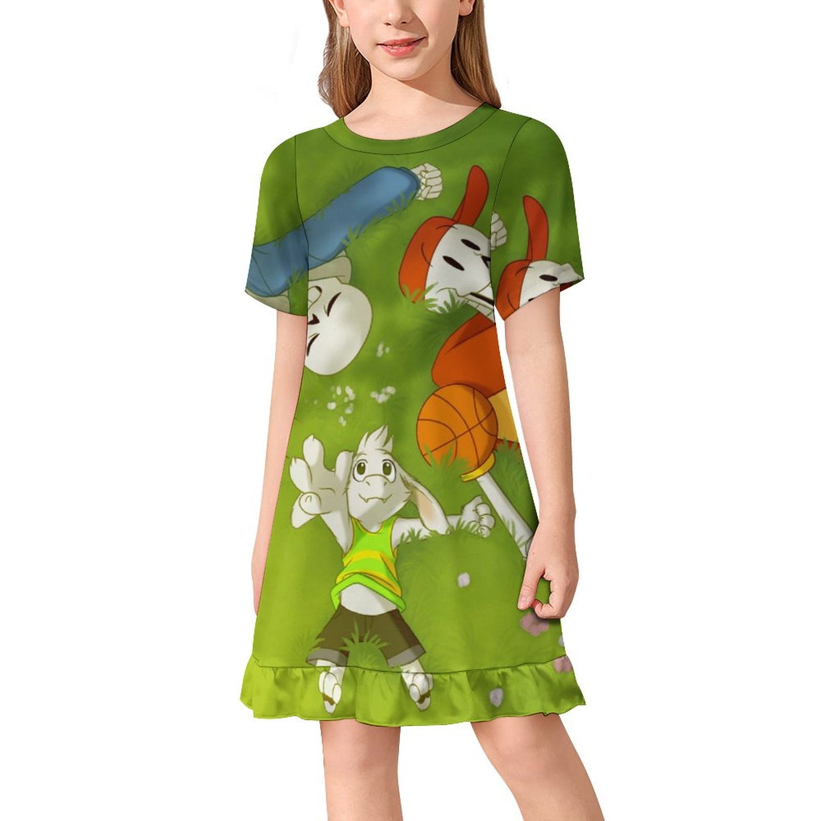 Undertale Sans Papyrus Frisk Undyne Children's Short Sleeved Dress 3D ...