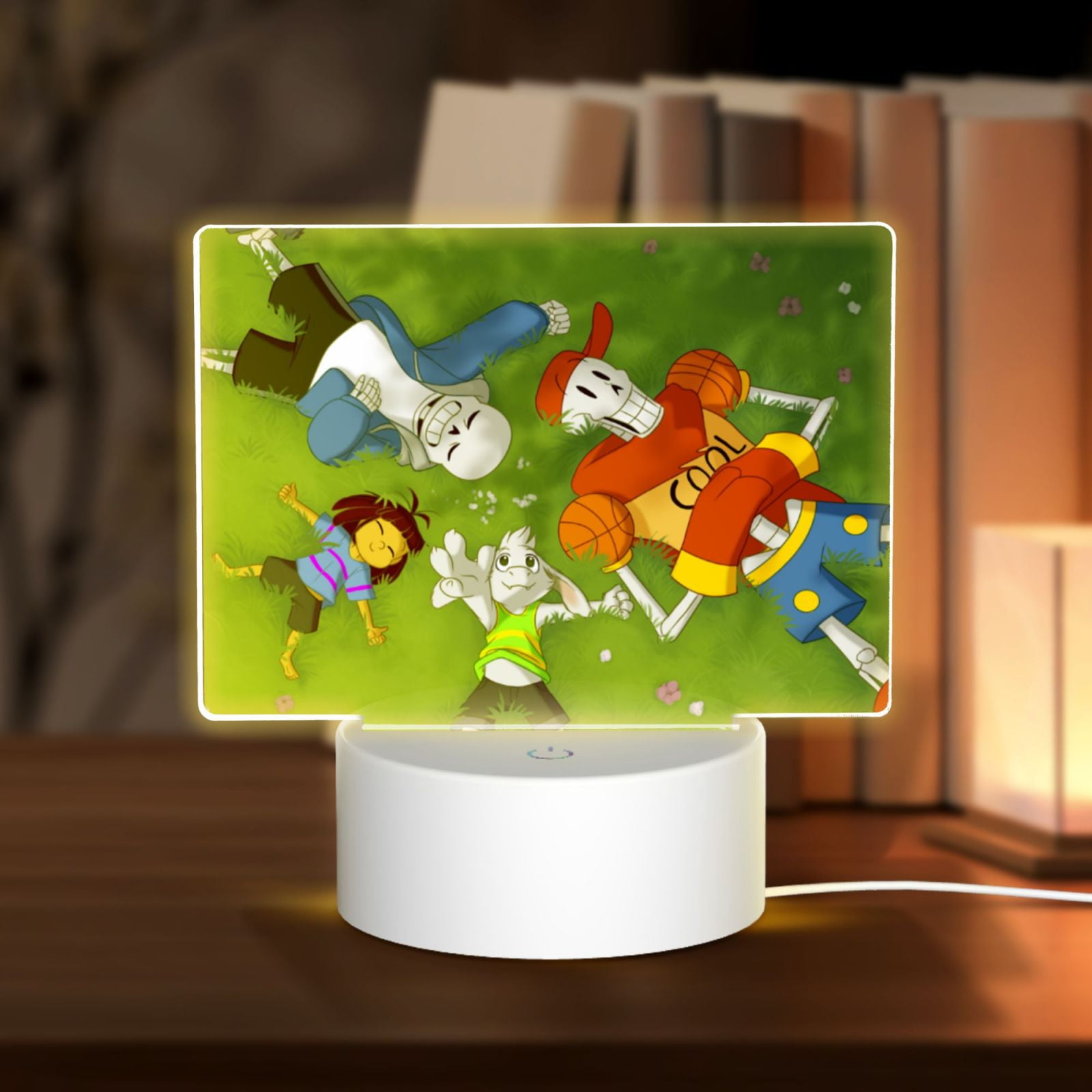 Undertale Sans Papyrus Frisk Undyne Rectangular Acrylic Night Light USB ...