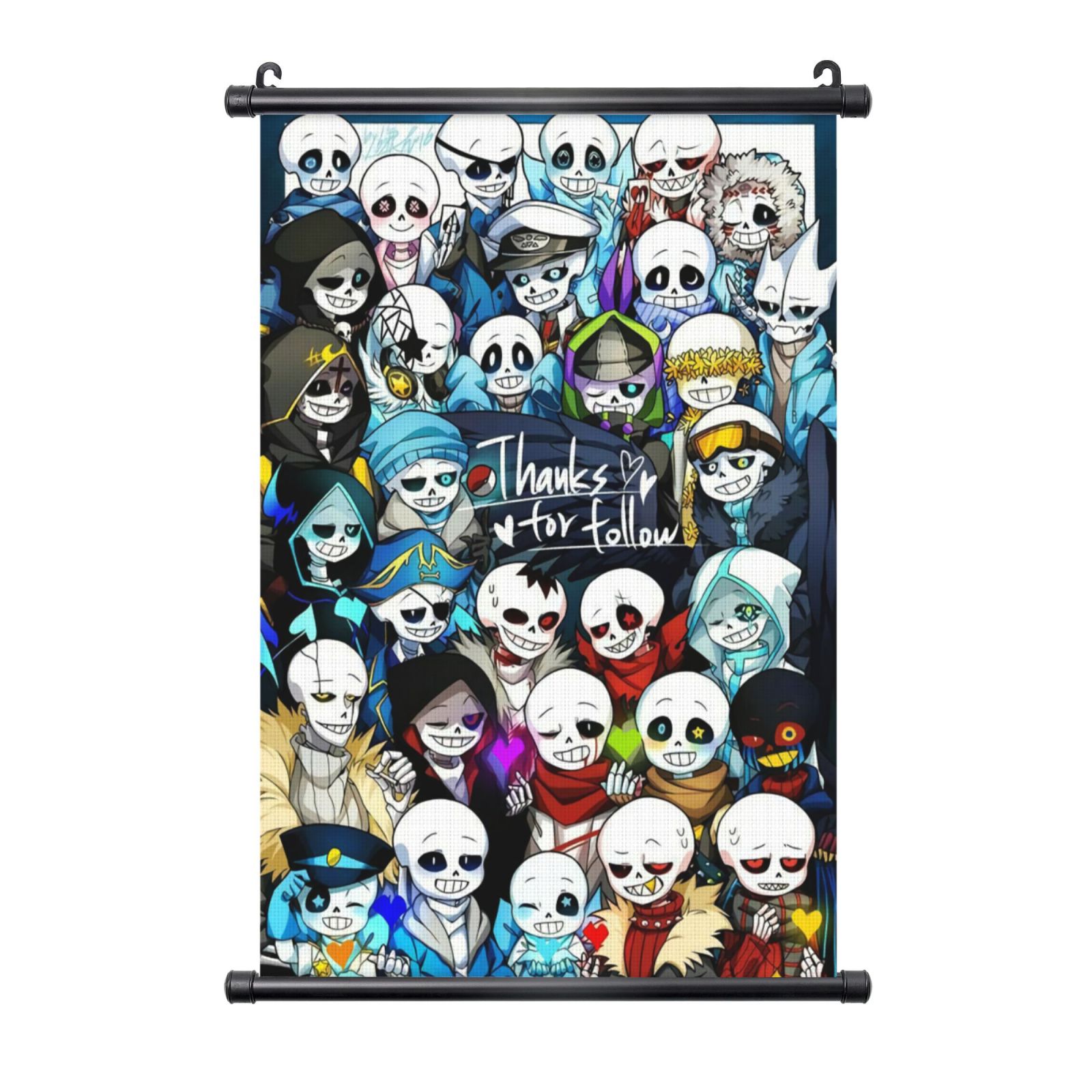 Undertale Sans Poster Aesthetic Canvas PVC Shaft Wall Art Hanging ...