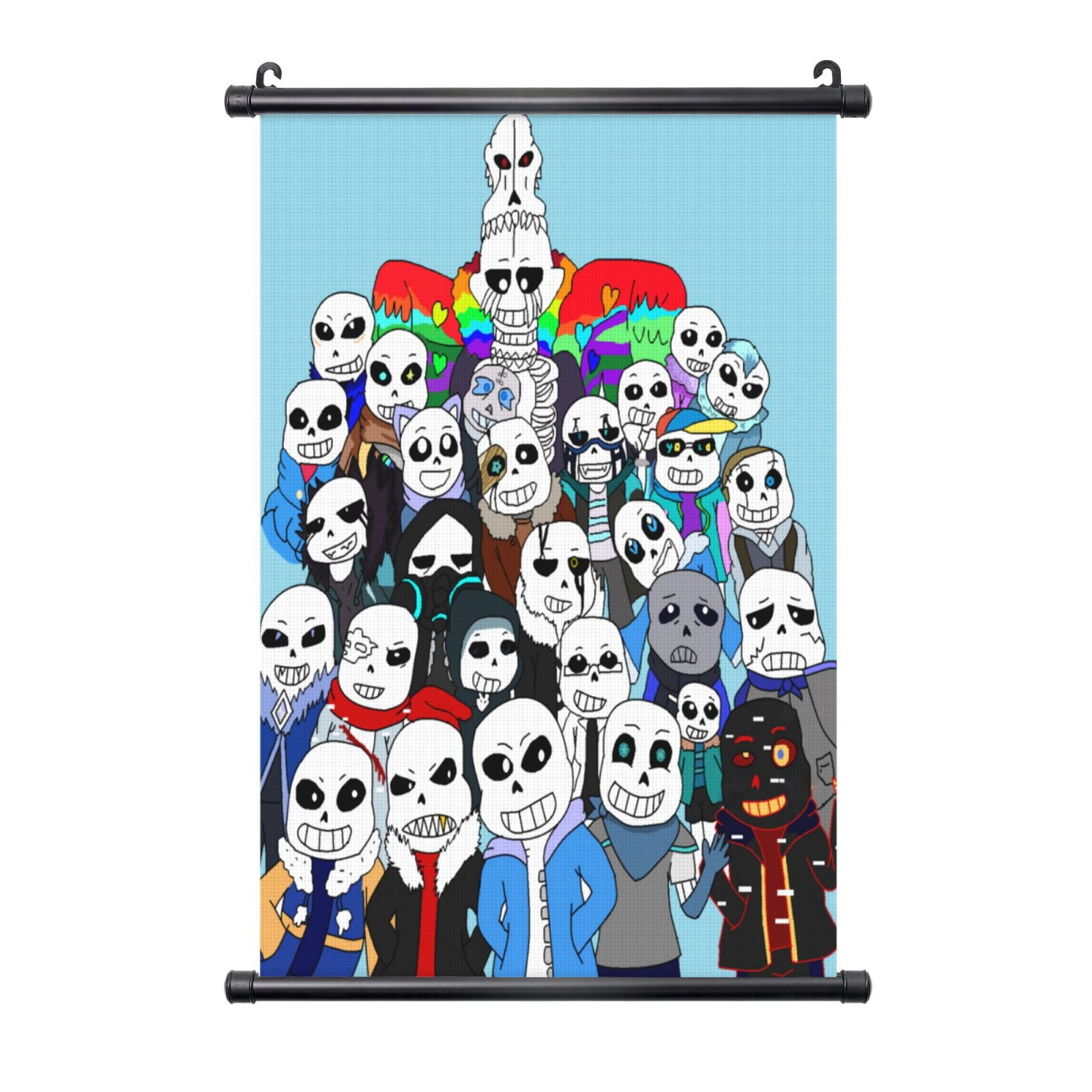 Undertale Sans Poster Aesthetic Canvas PVC Shaft Wall Art Hanging ...