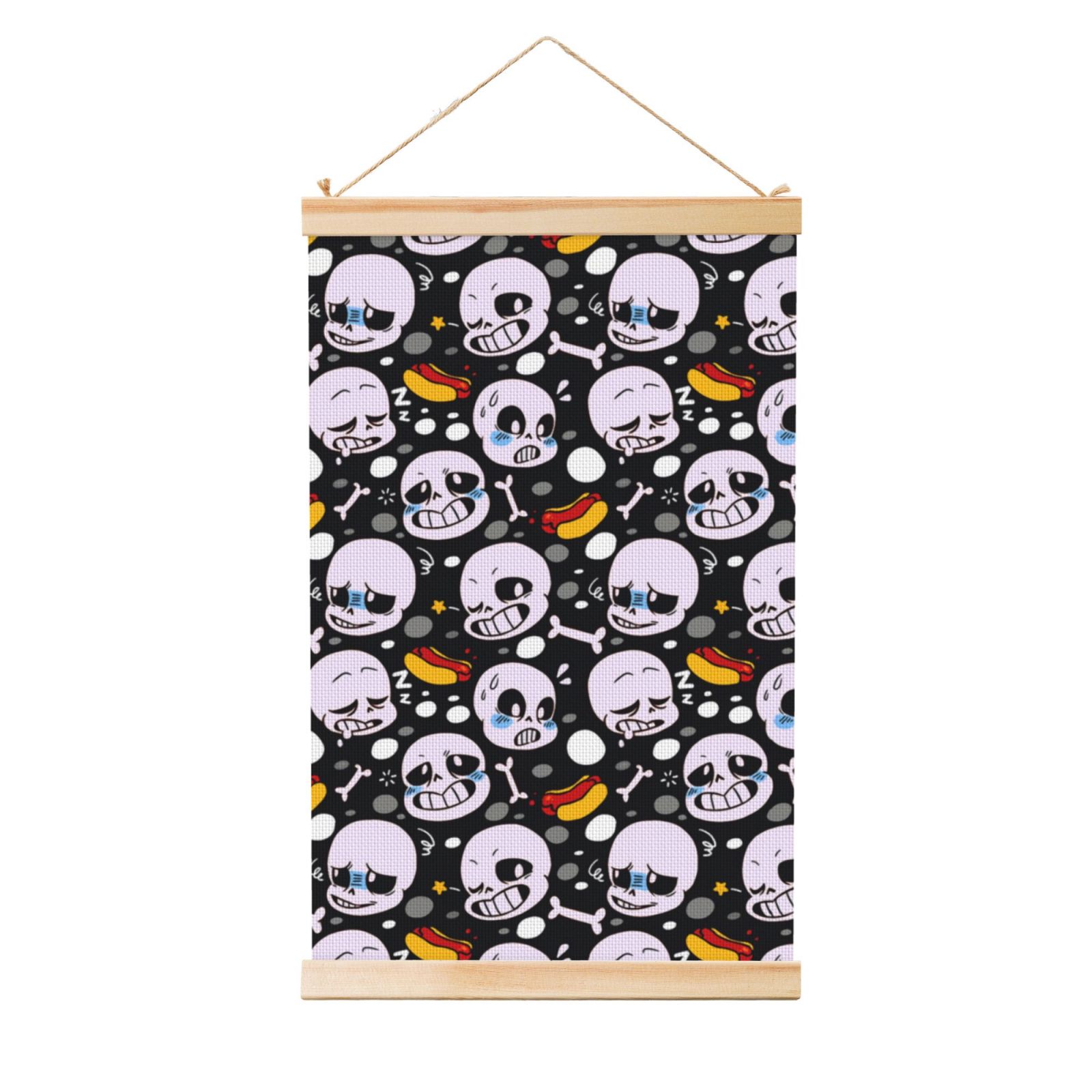 Undertale Sans Poster Aesthetic Canvas Wooden Shaft Wall Art Hanging ...