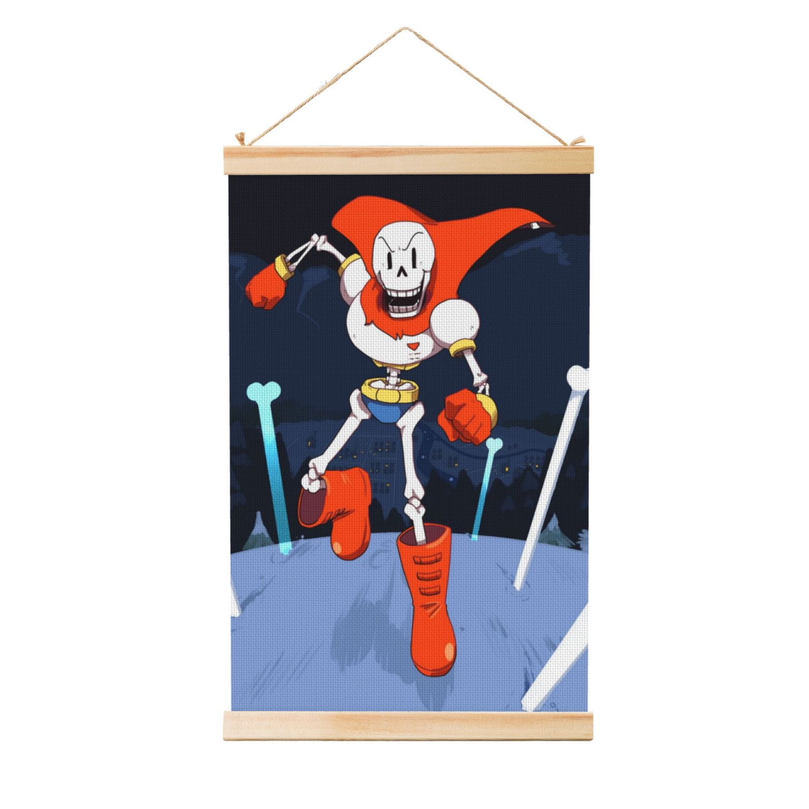Undertale Sans Poster Aesthetic Canvas Wooden Shaft Wall Art Hanging ...