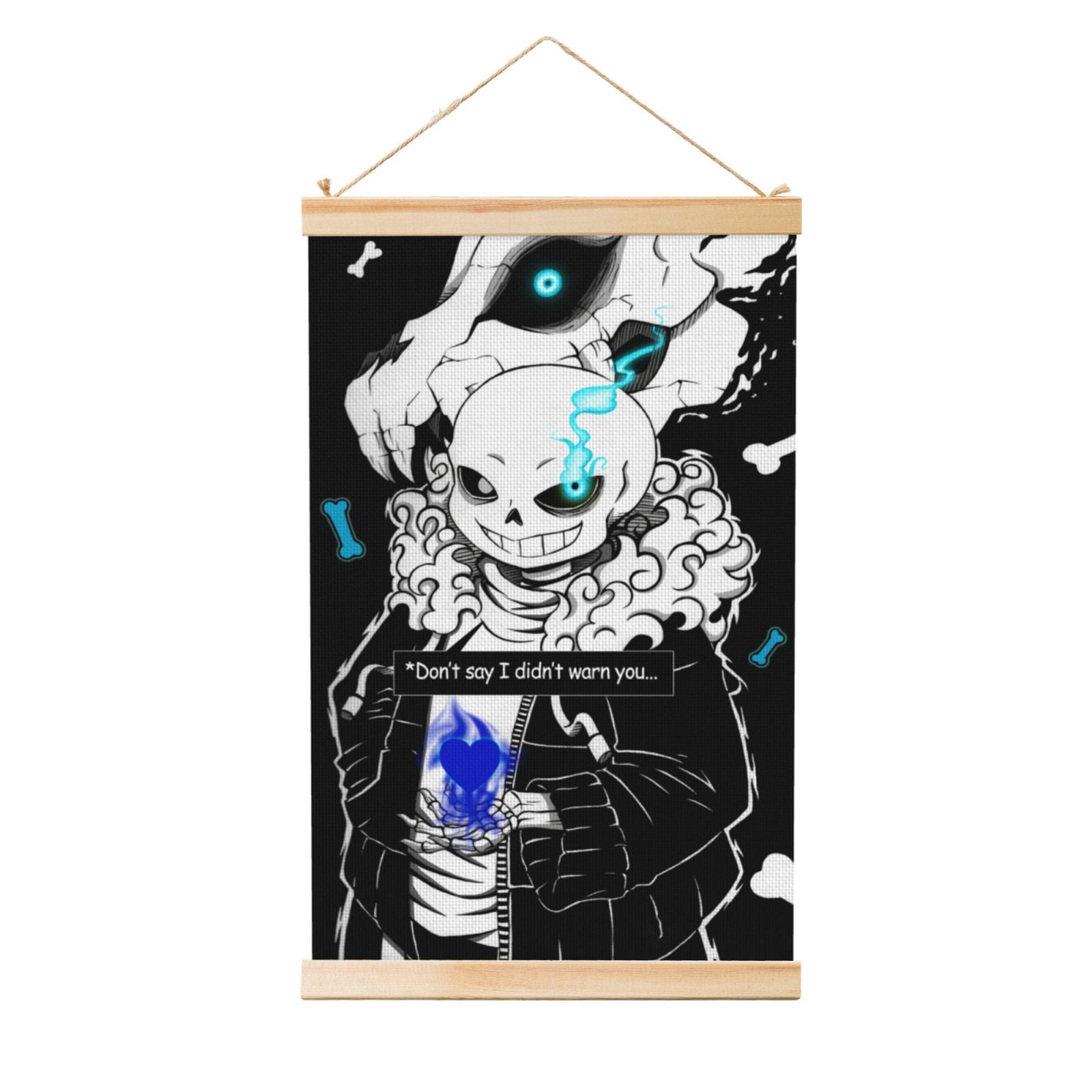 Undertale Sans Poster Aesthetic Canvas Wooden Shaft Wall Art Hanging ...