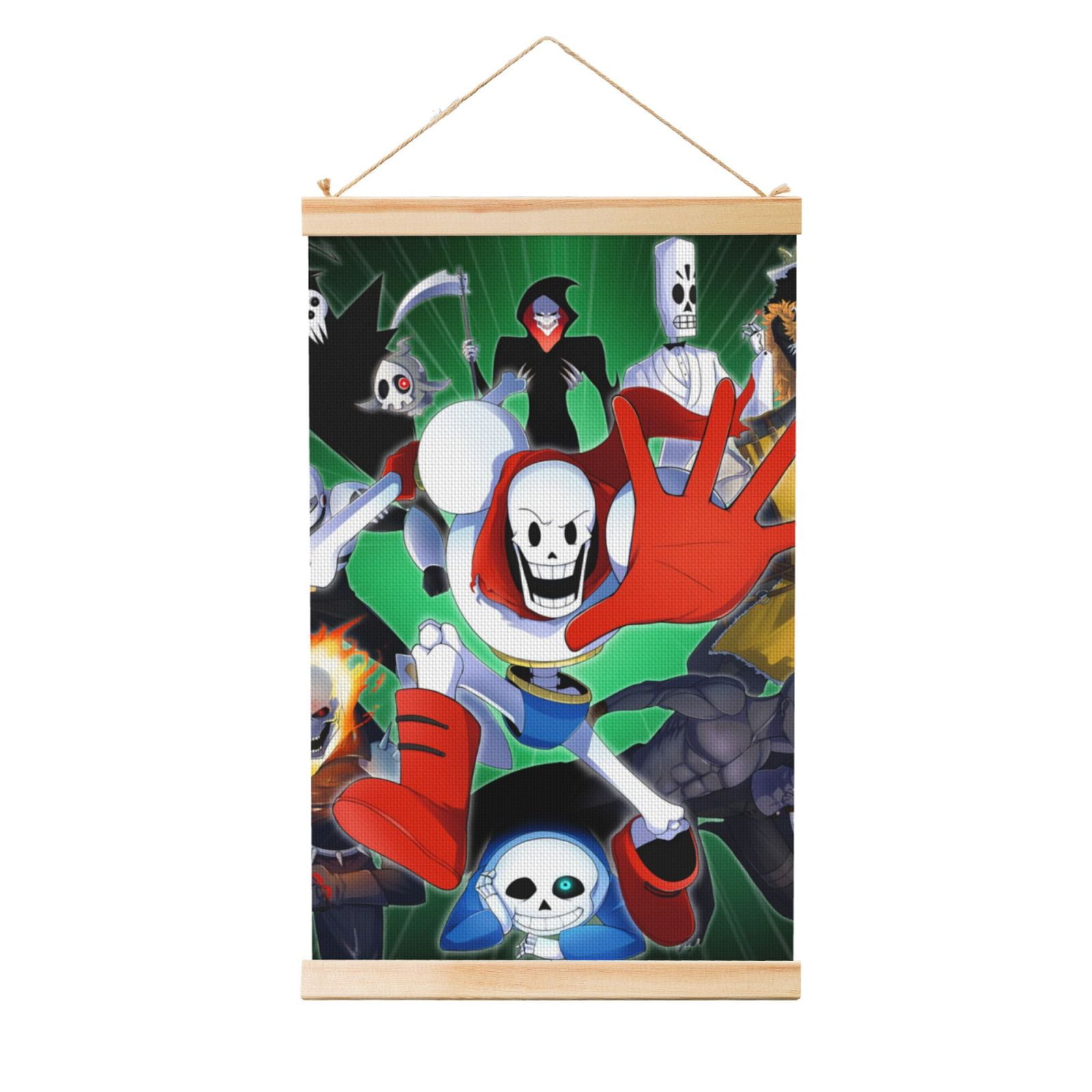 Undertale Sans Poster Aesthetic Canvas Wooden Shaft Wall Art Hanging ...