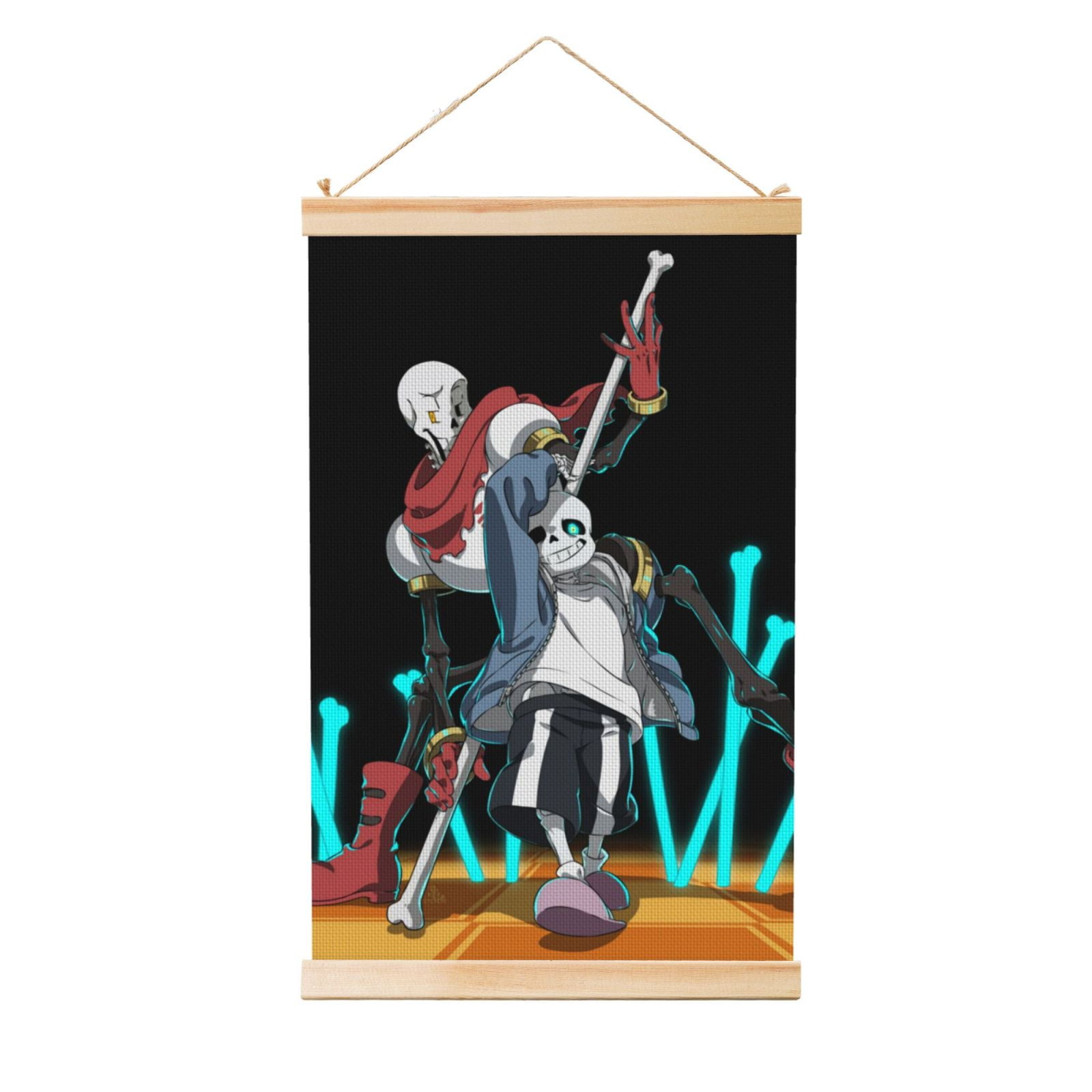 Undertale Sans Poster Aesthetic Canvas Wooden Shaft Wall Art Hanging ...