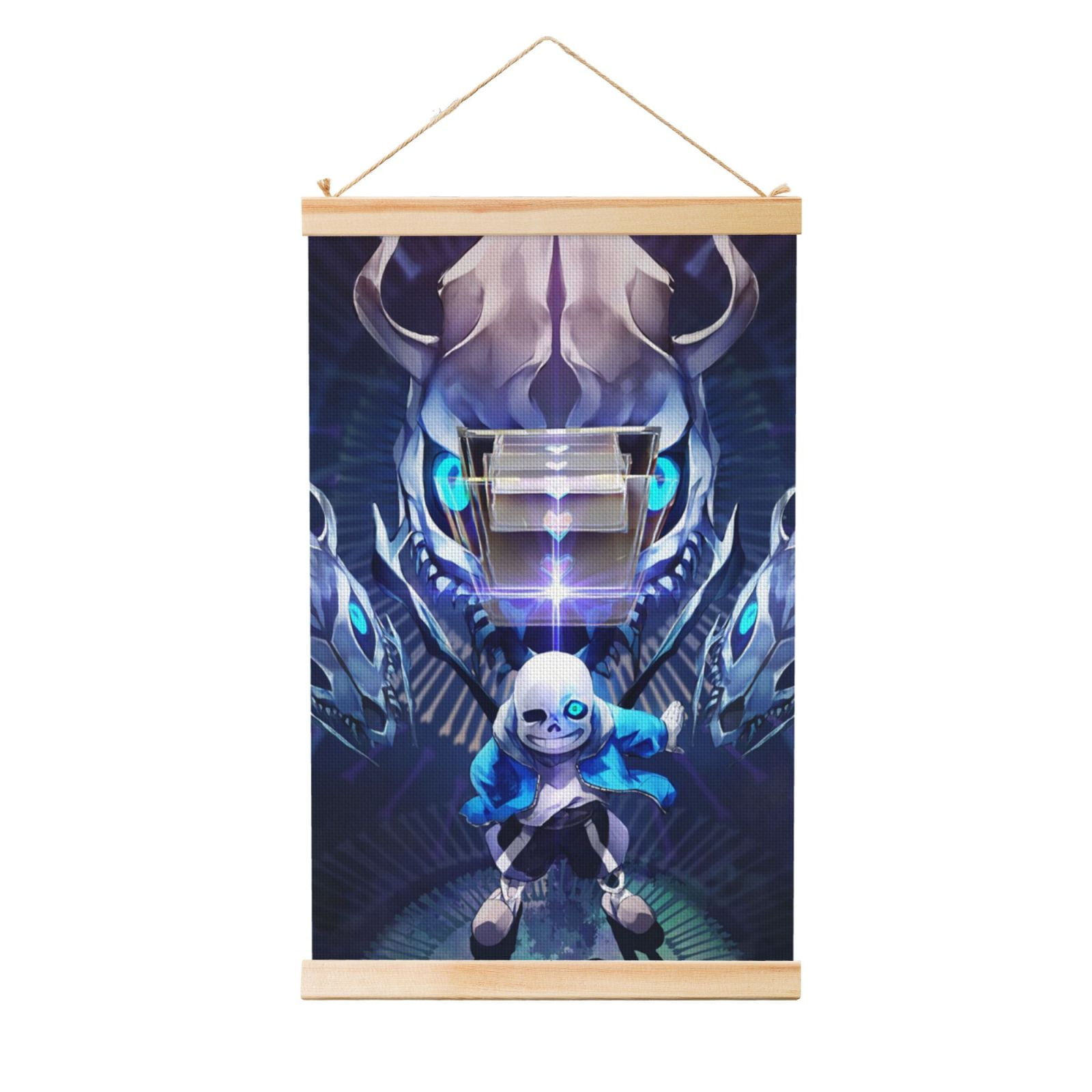 Undertale Sans Poster Aesthetic Canvas Wooden Shaft Wall Art Hanging ...