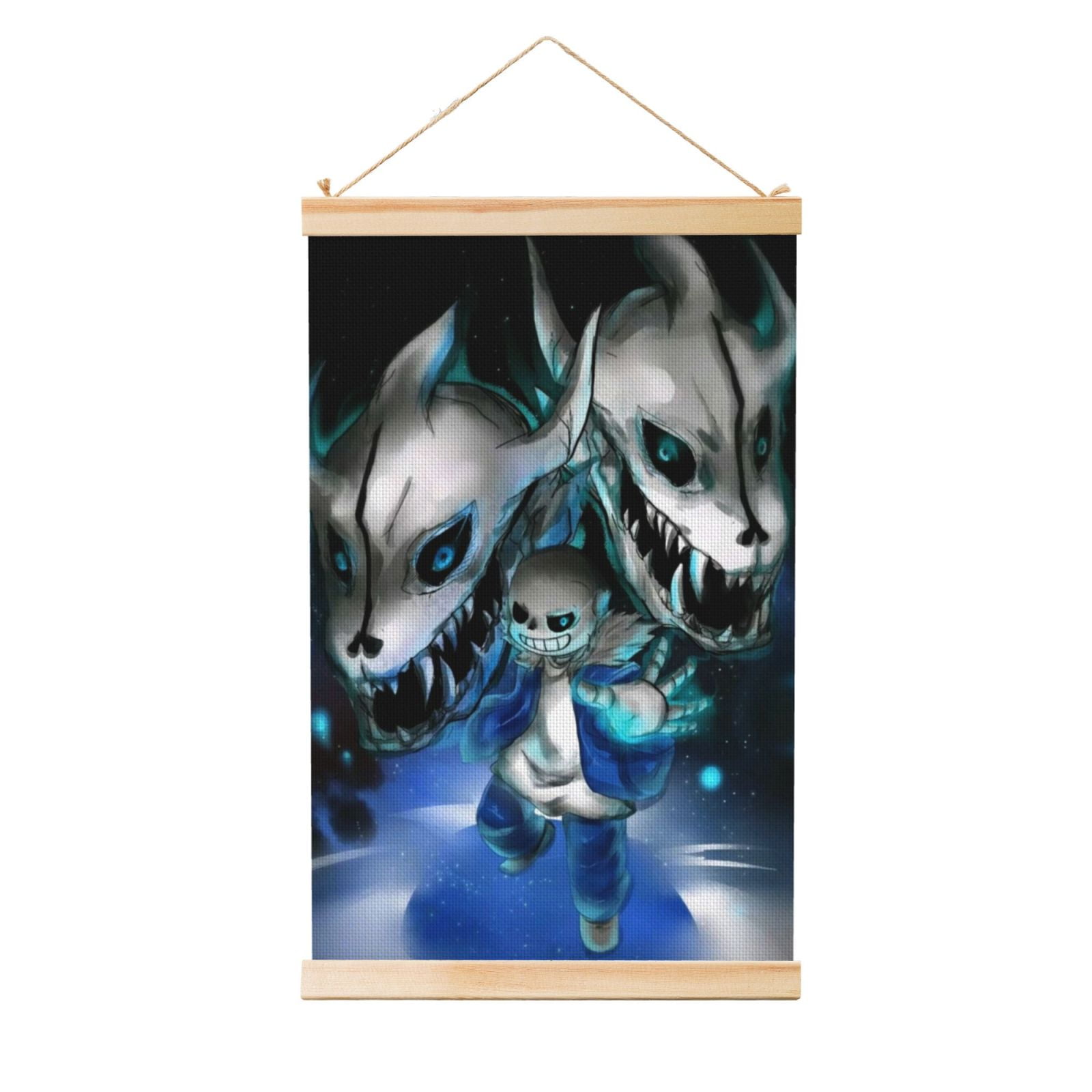 Undertale Sans Poster Aesthetic Canvas Wooden Shaft Wall Art Hanging ...