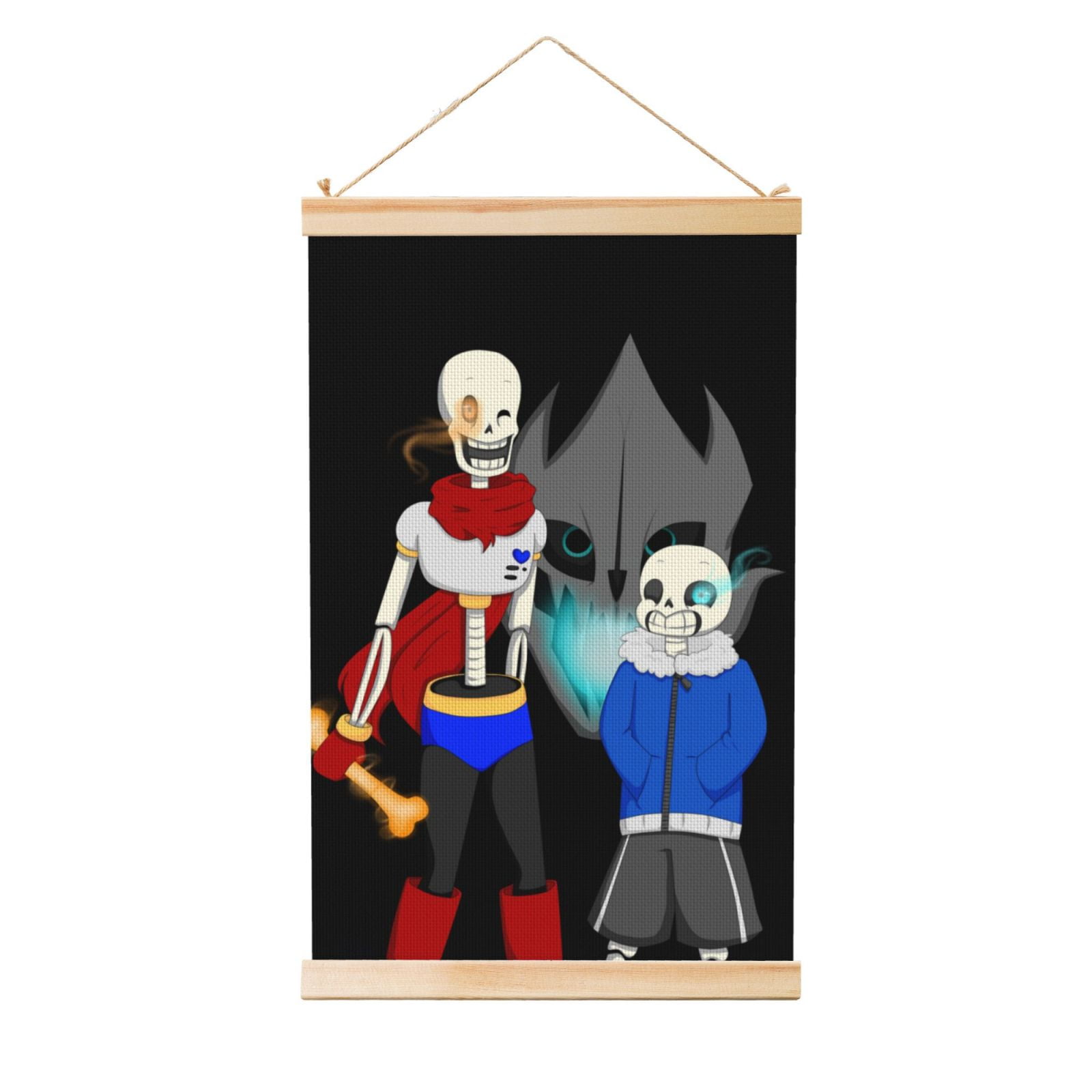 Undertale Sans Poster Aesthetic Canvas Wooden Shaft Wall Art Hanging ...