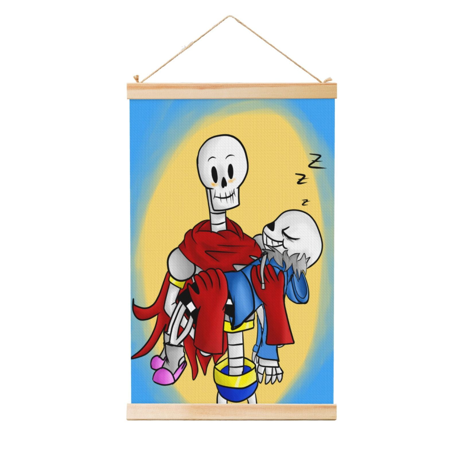 Undertale Sans Poster Aesthetic Canvas Wooden Shaft Wall Art Hanging ...