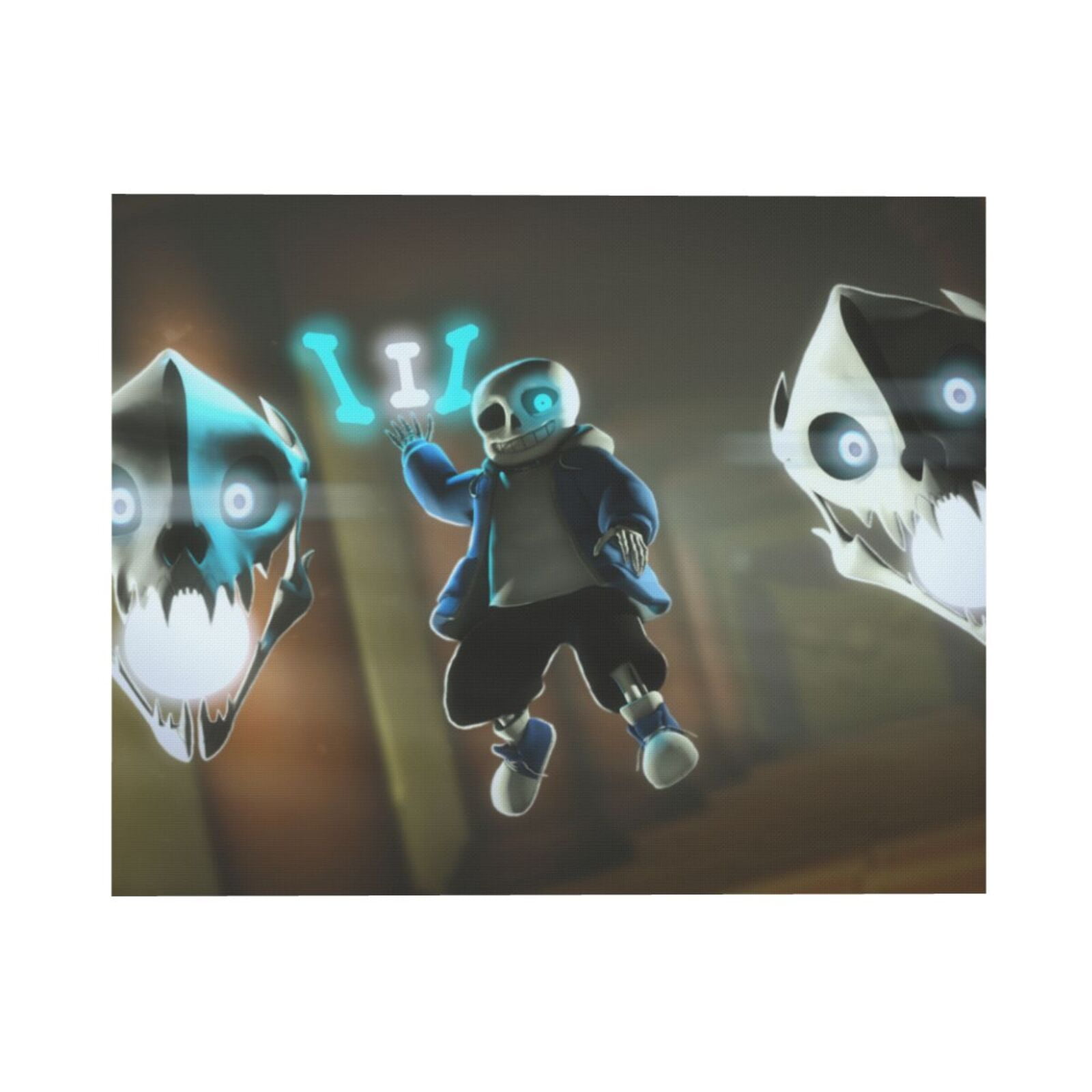 Undertale Sans Skull Canvas Decorative Poster Gift Art Picture Painting ...