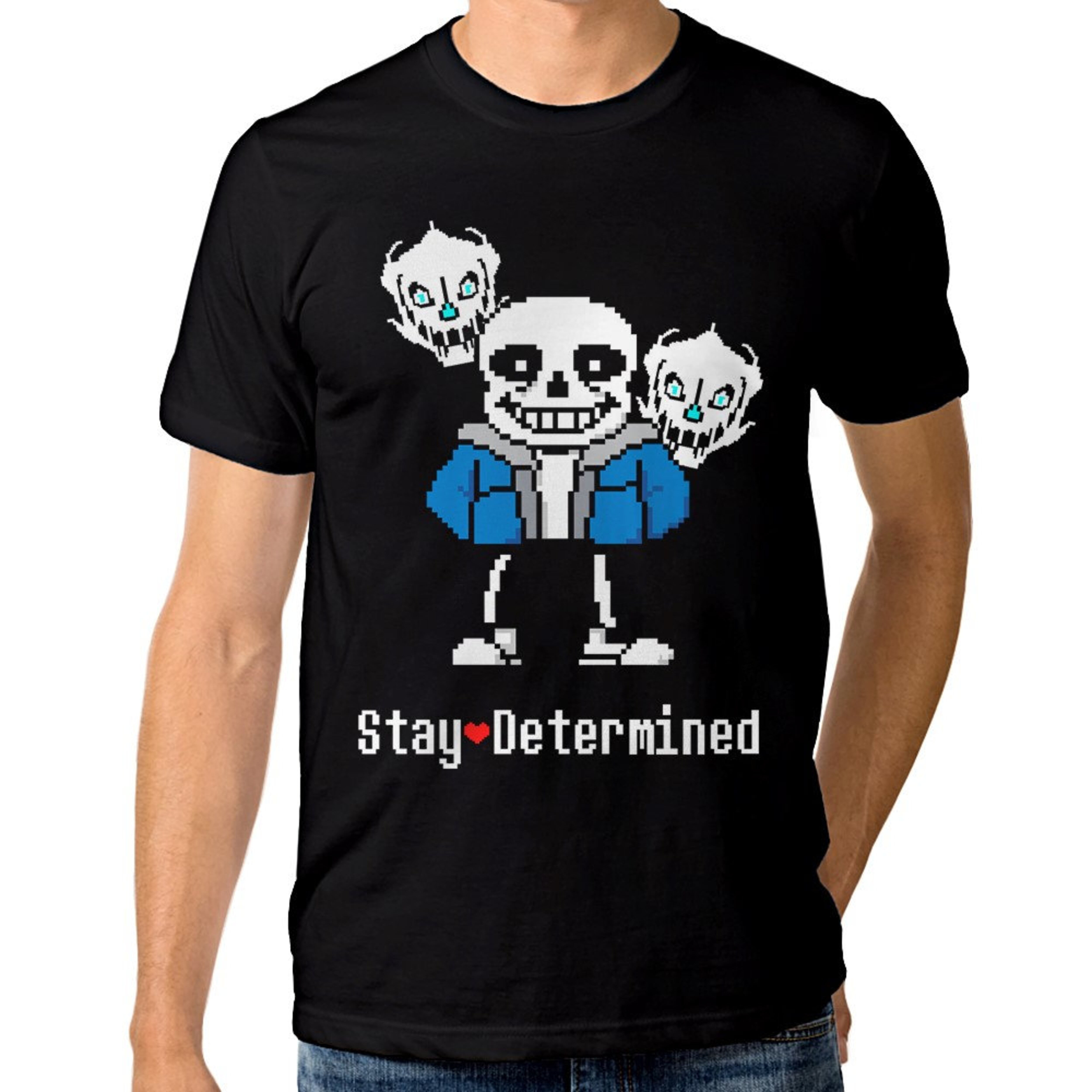 Undertale Sans Stay Determined T-Shirt, Men's and Women's Sizes (drsh ...