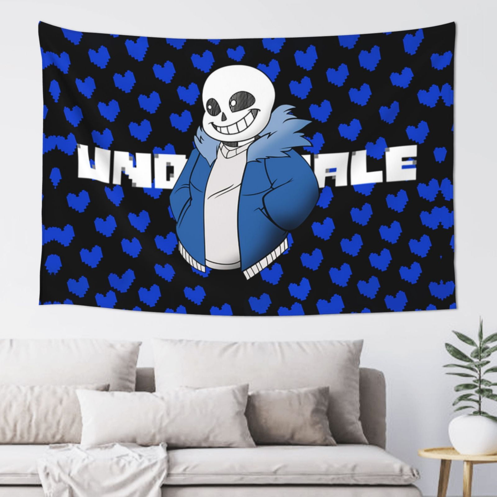 Undertale Sans Tapestry Wall Hanging Window Design for Bedroom College ...