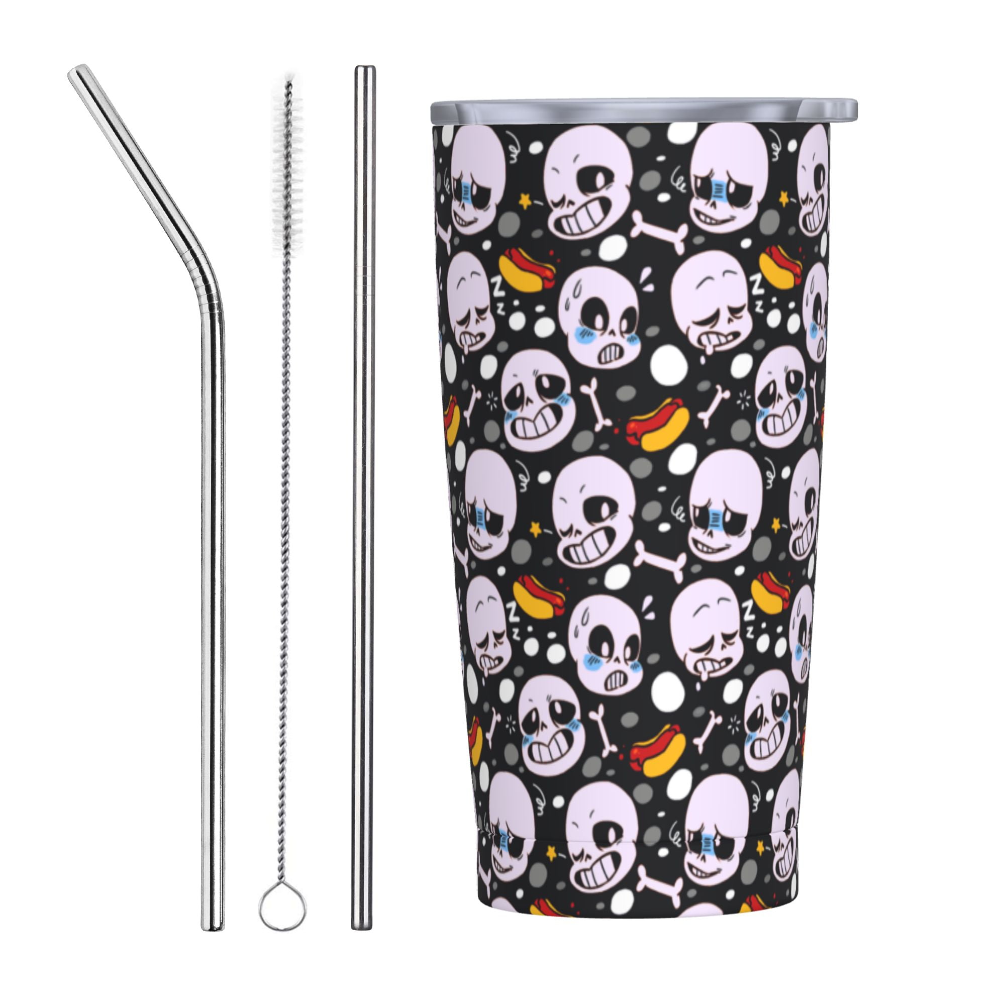 Undertale Sans Tumbler With Lid And Strawsnd Stainless Steel Insulated ...
