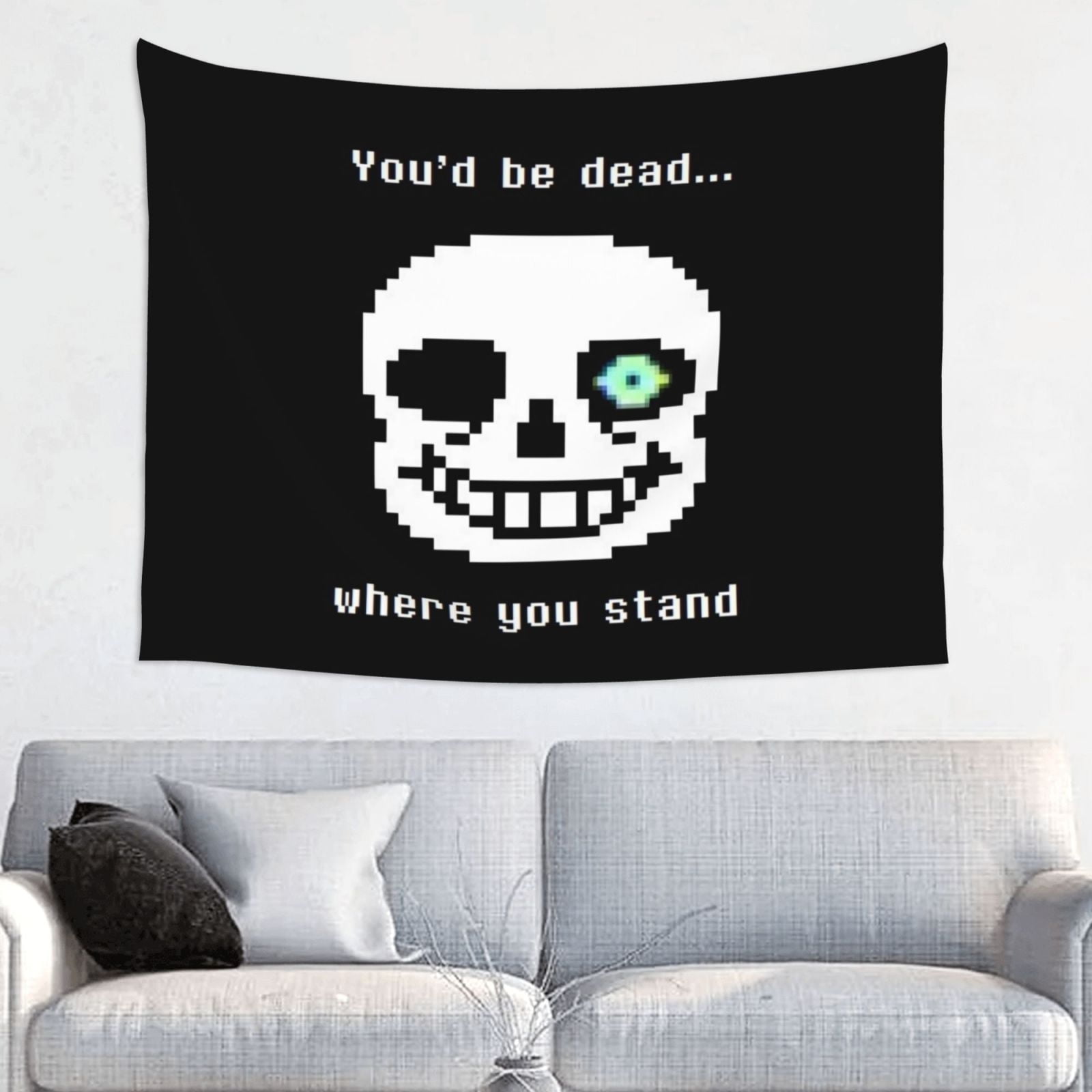 Undertale Sans Wall Tapestry Anime Poster For Bedroom Aesthetics Funny ...