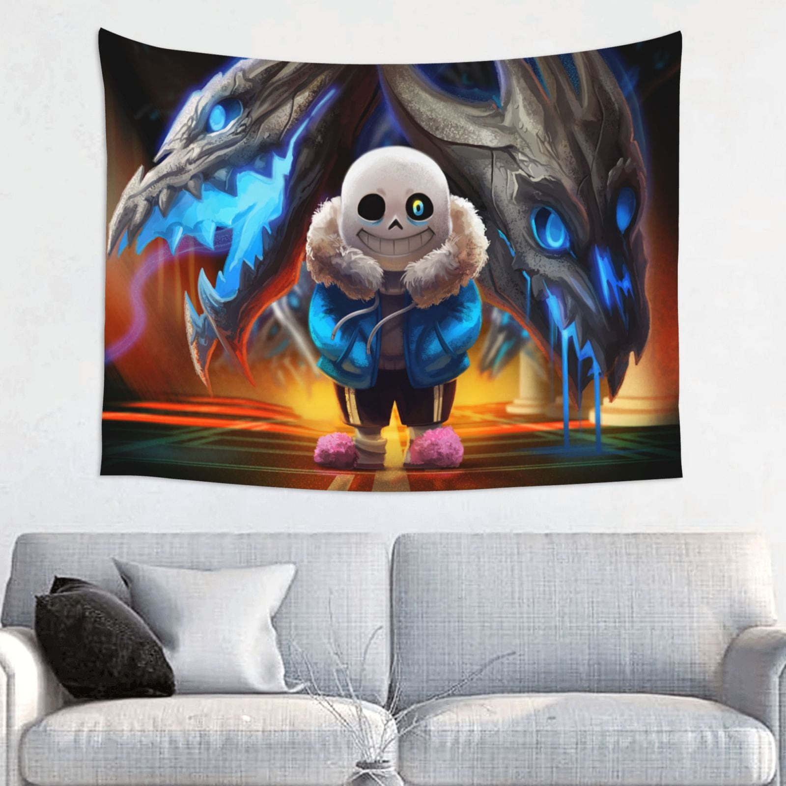 Undertale Sans Wall Tapestry Anime Poster For Bedroom Aesthetics Funny ...