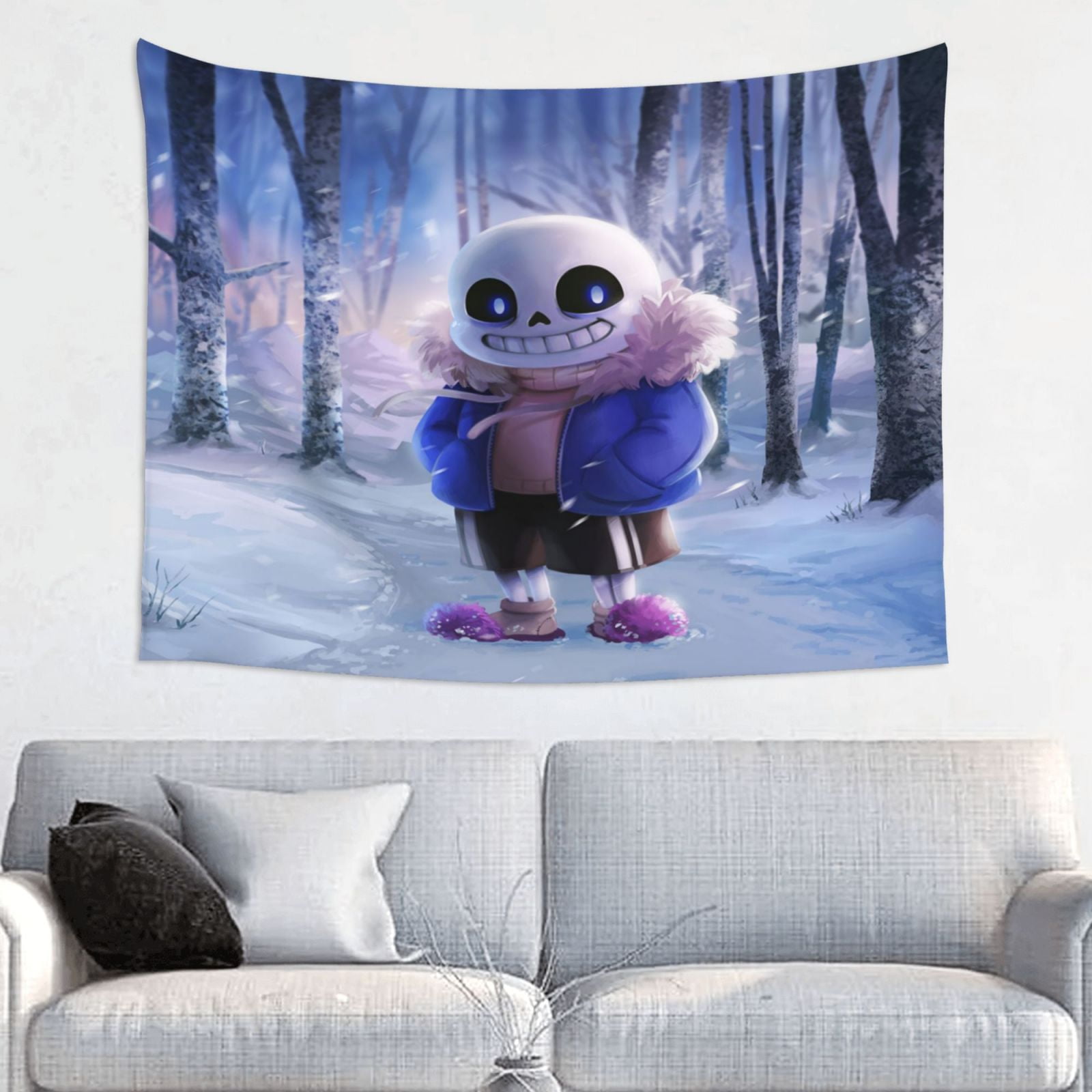 Undertale Sans Wall Tapestry Anime Poster For Bedroom Aesthetics Funny ...