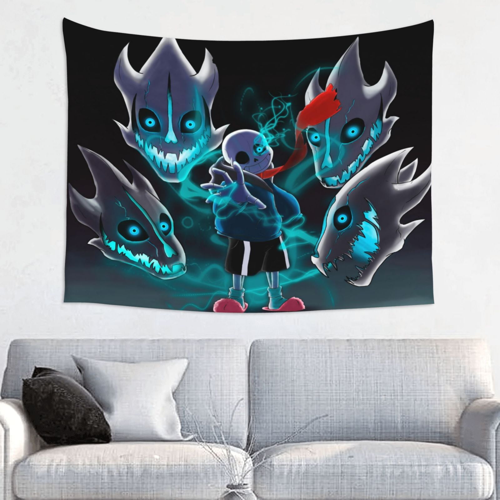 Undertale Sans Wall Tapestry Anime Poster For Bedroom Aesthetics Funny ...