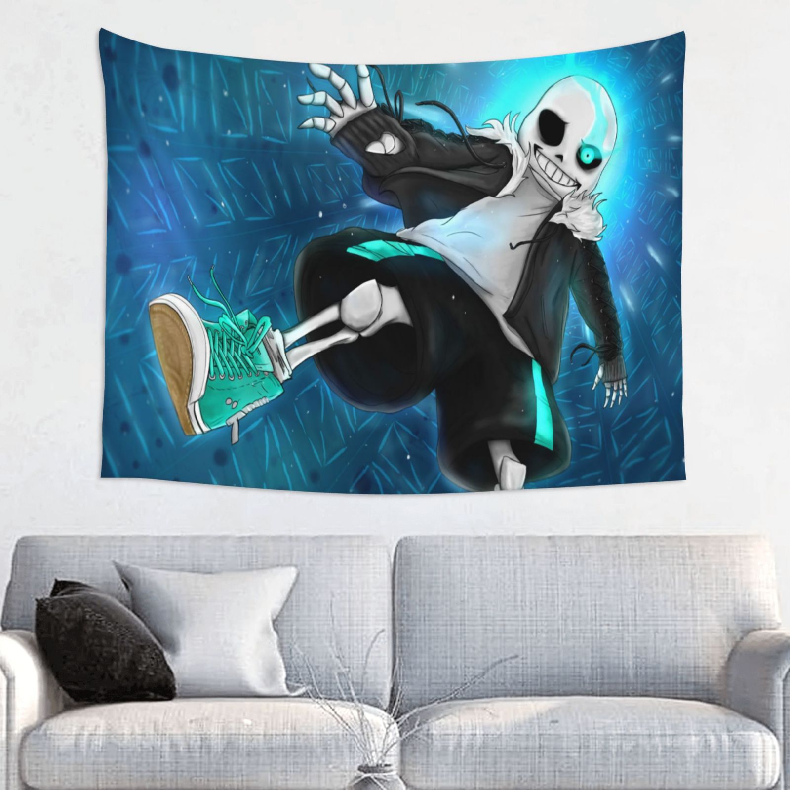 Undertale Sans Wall Tapestry Anime Poster For Bedroom Aesthetics Funny ...