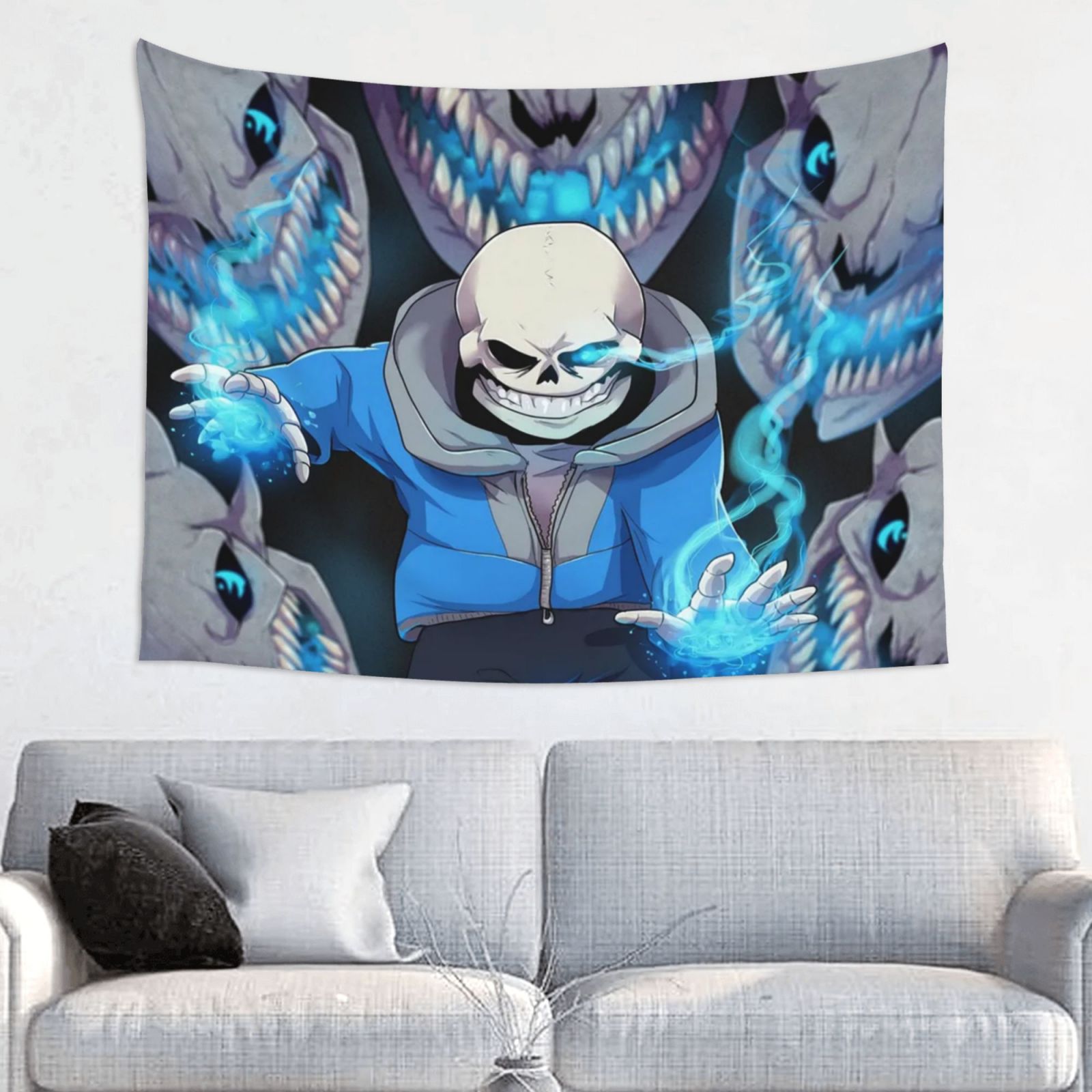 Undertale Sans Wall Tapestry Anime Poster For Bedroom Aesthetics Funny ...