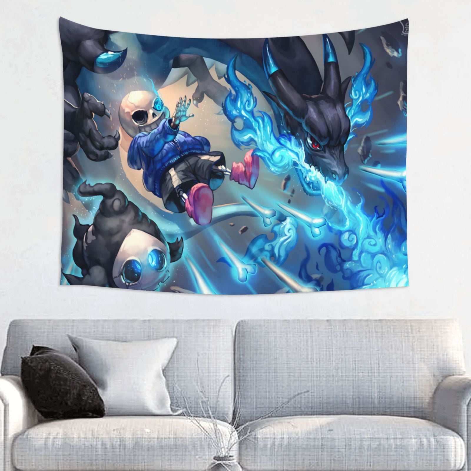 Undertale Sans Wall Tapestry Anime Poster For Bedroom Aesthetics Funny ...