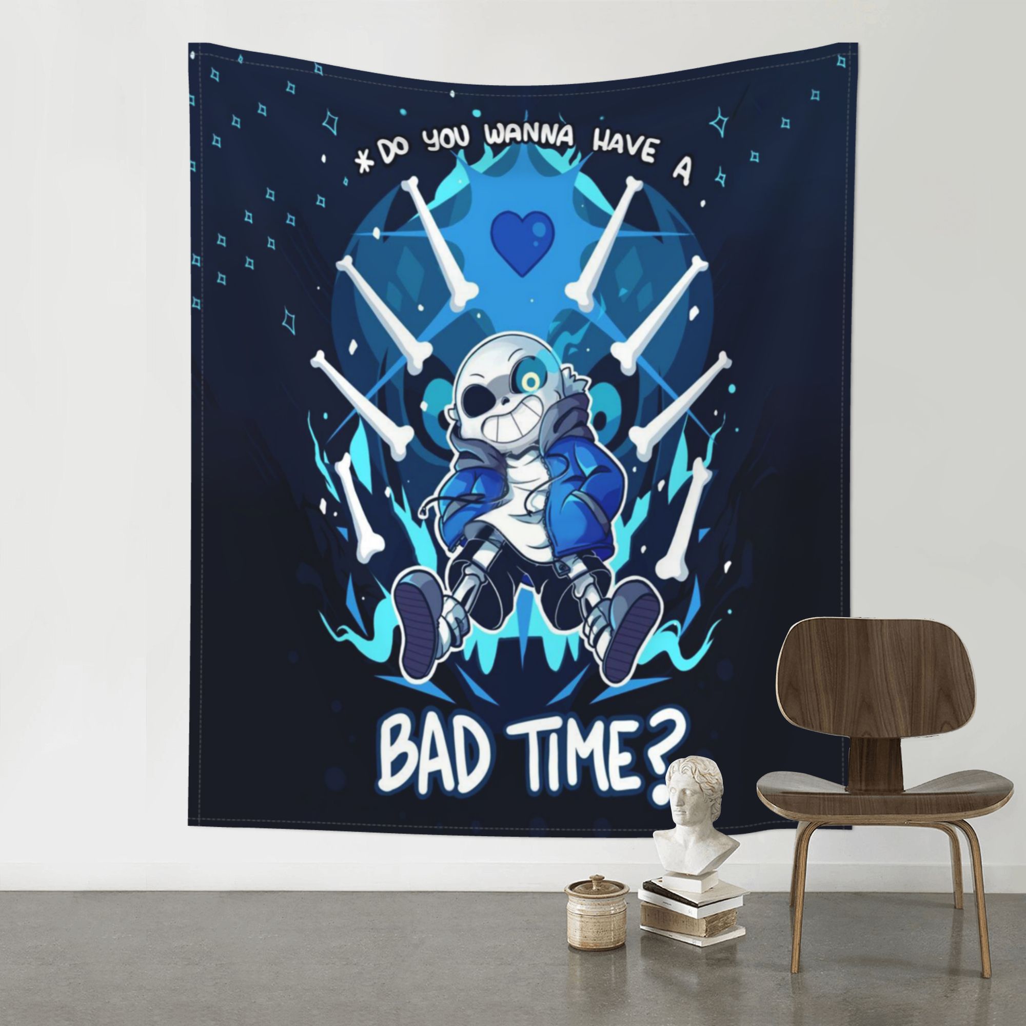 Undertale Sans Wall Tapestry Anime Poster For Bedroom Aesthetics Funny ...