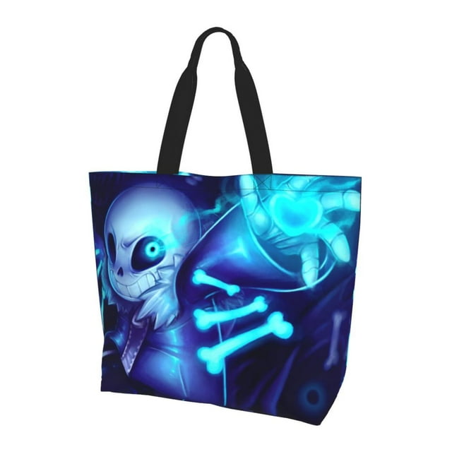 Undertale Sans Womens Casual Shoulder Bag Tote Bag Reusable Shopping ...