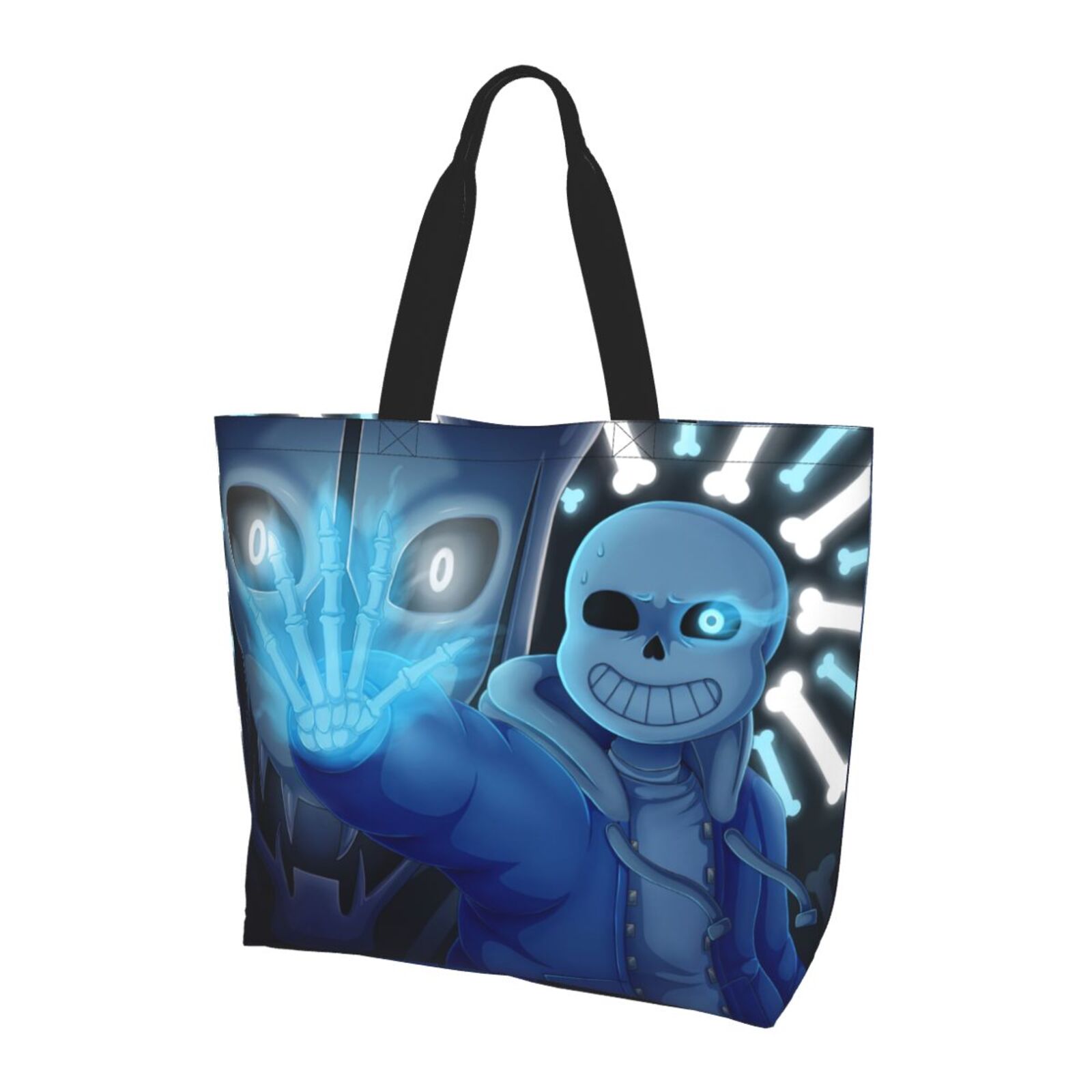 Undertale Sans Womens Casual Shoulder Bag Tote Bag Reusable Shopping ...