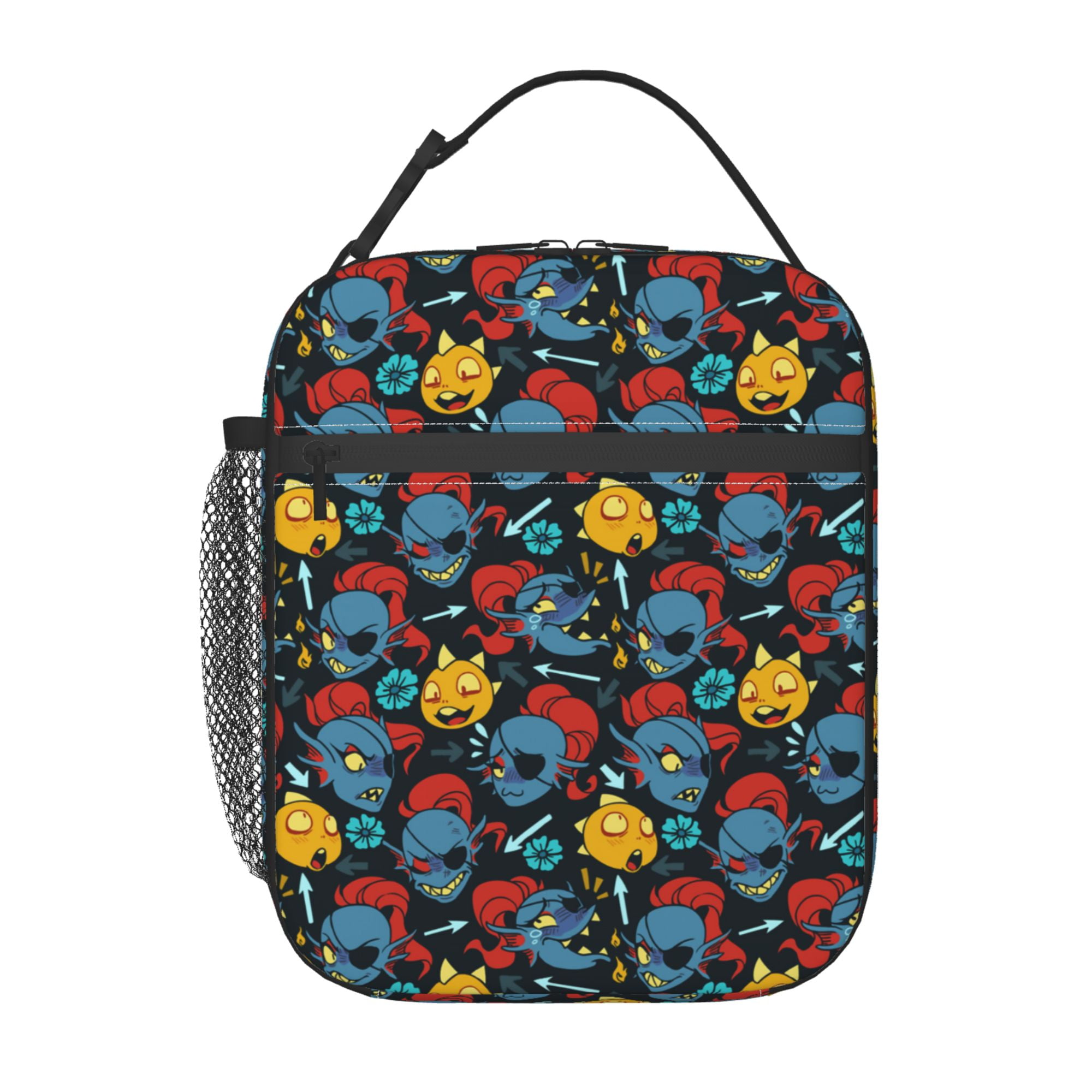 Undertale Undyne Insulated Lunch Bag Bento Cooler Tote with Front ...